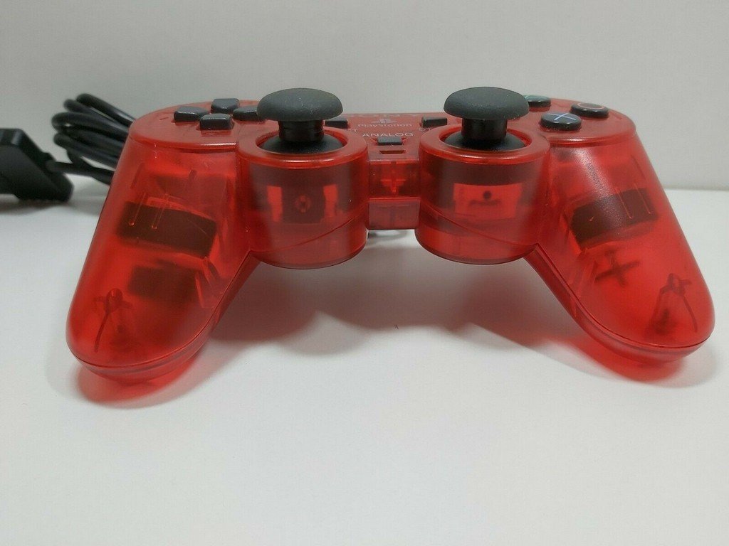 Like New Genuine Playstation 2 Clear Red Controller Ps2 Controller Free ...
