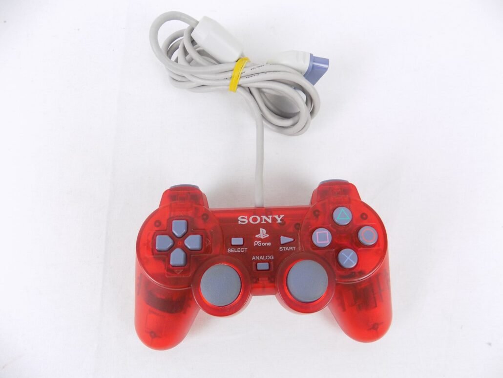 Like New Genuine Playstation 1 Clear Red Controller Ps1 PsOne ...