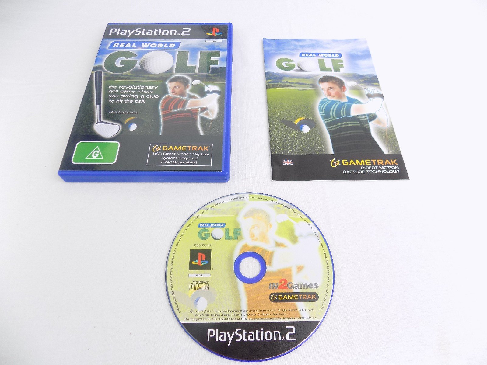 Mint Disc Playstation 2 Ps2 Gametrak Real World Golf - Starboard Games