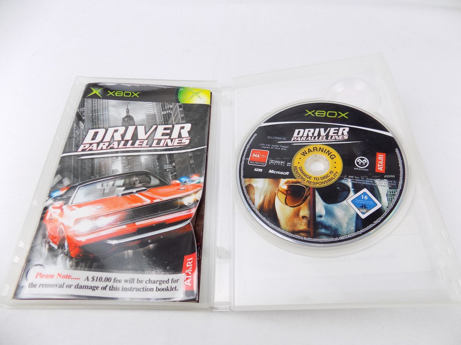 Mint Disc Xbox Original Driver Parallel Lines Driver 4 IV - Inc Manual ...