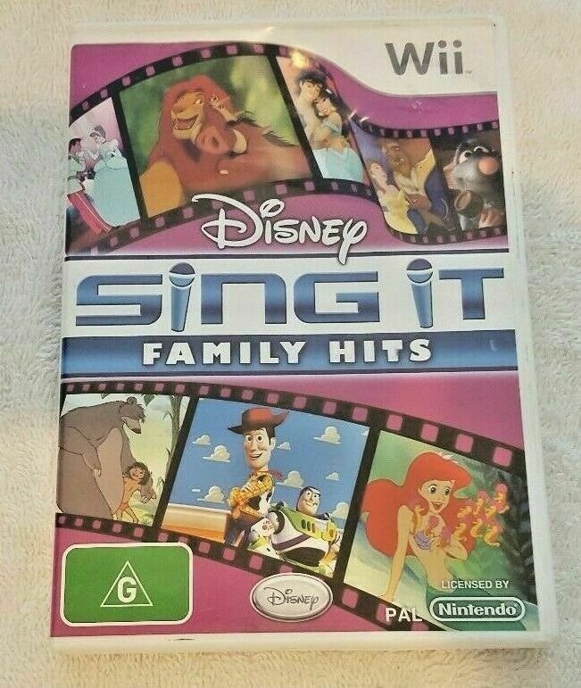 Mint Disc Nintendo Wii Disney Sing It Family Hits Wii U Comp. - Inc ...