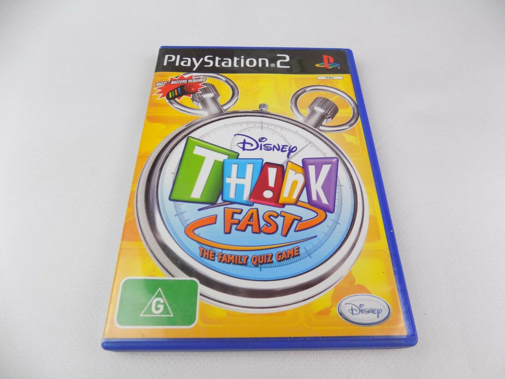 Mint Disc Playstation 2 Ps2 Disney Think Fast The Family Quiz Game ...