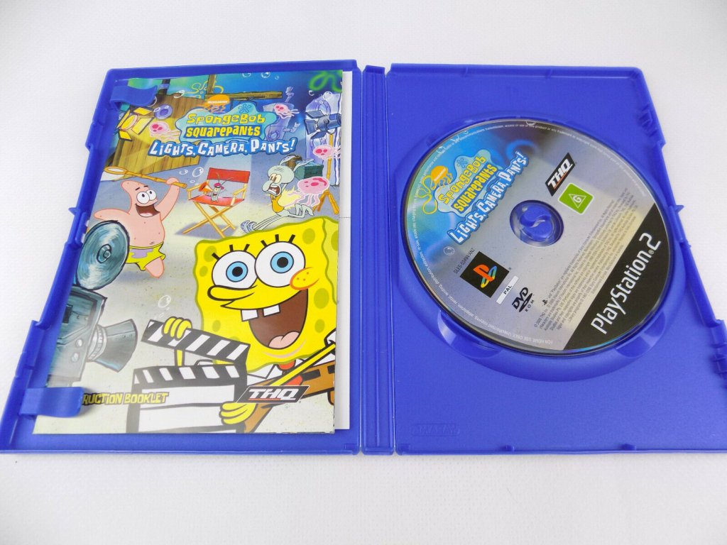Mint Disc Playstation 2 Ps2 SpongeBob SquarePants: Lights, Camera ...