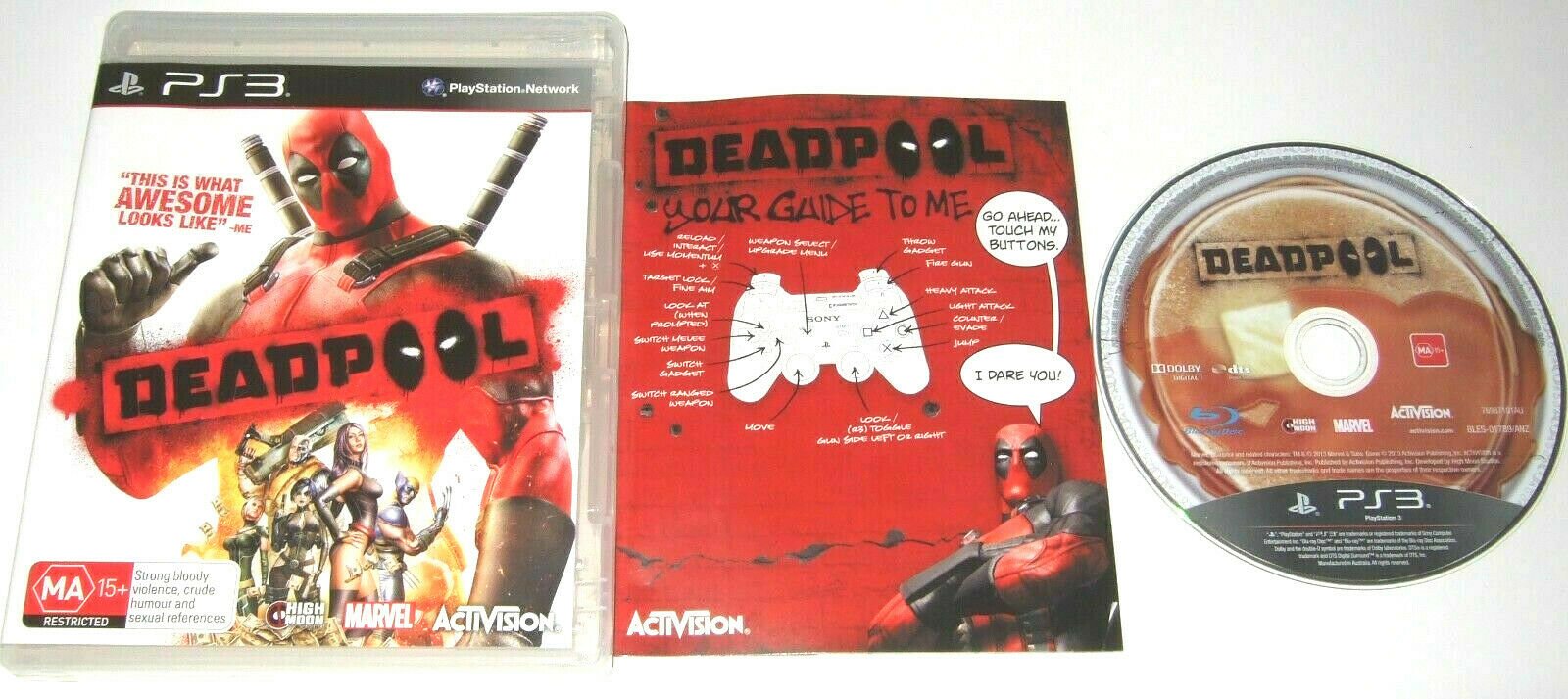 Mint Disc Playstation 3 Ps3 Dead pool / Deadpool - Inc Manual ...