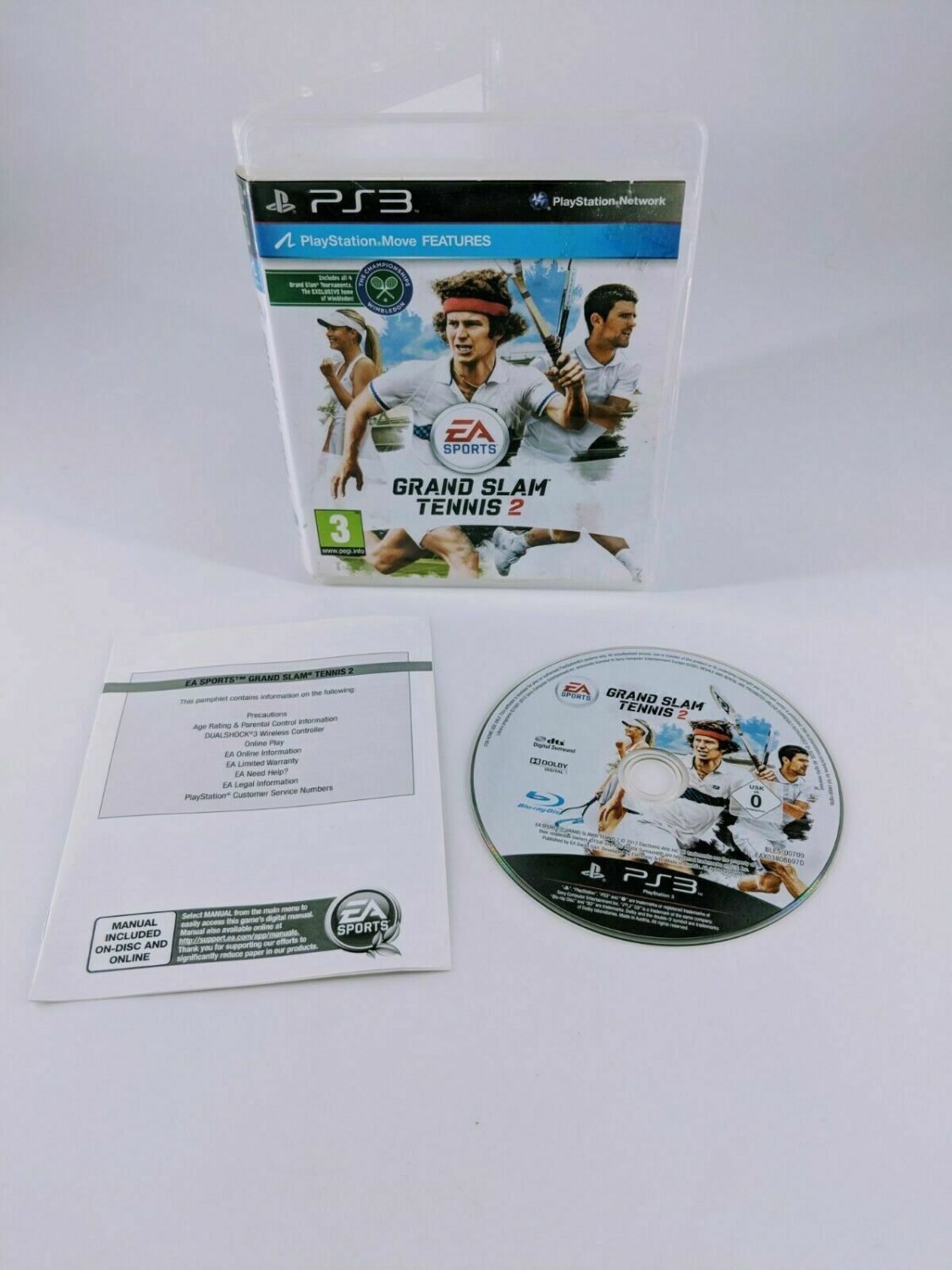 Mint Disc Playstation 3 Ps3 Grand Slam Tennis 2 II- Inc Manual ...
