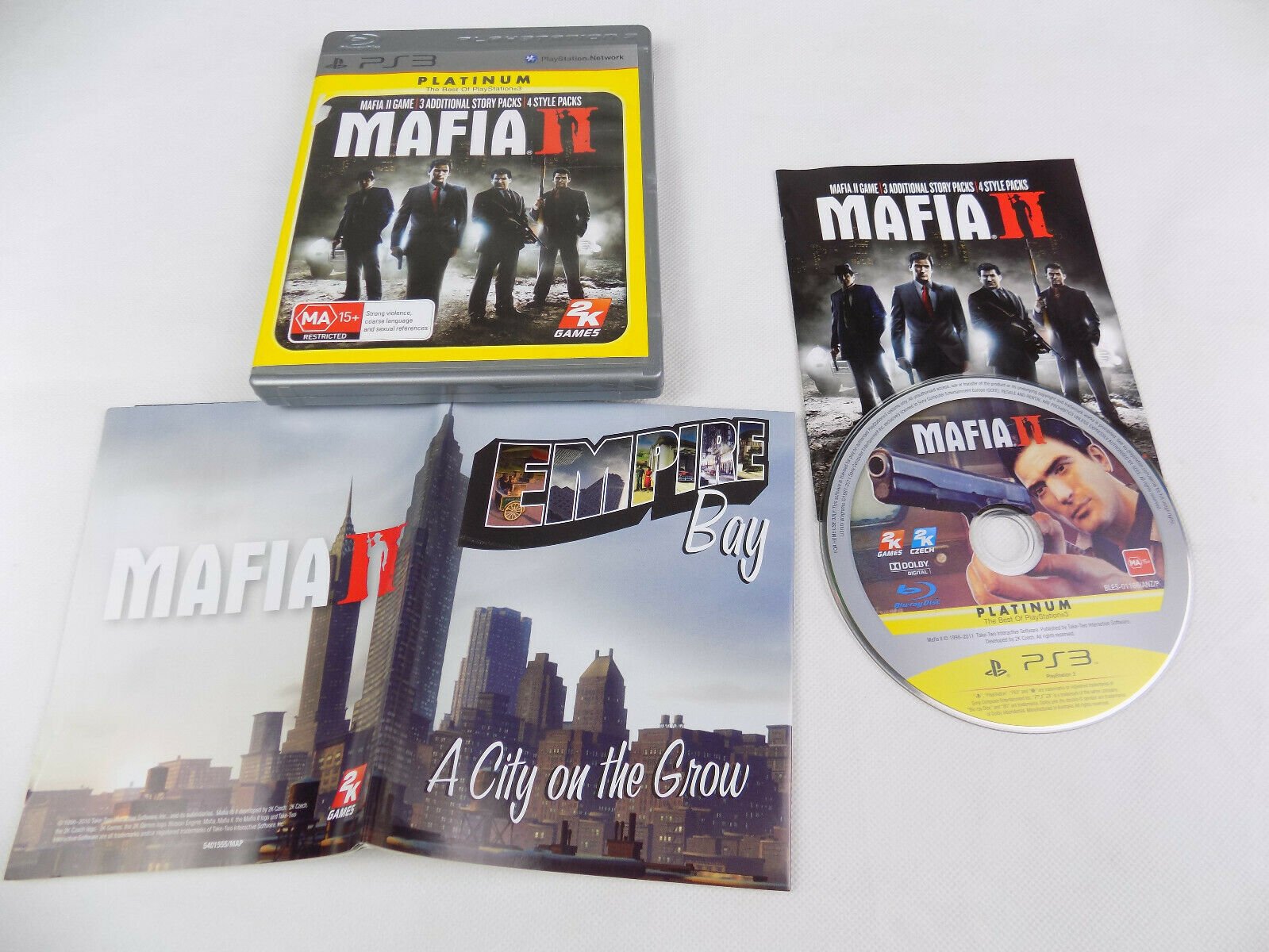 Mint Disc Playstation 3 Ps3 Mafia 2 II Includes MAP - Inc Manual ...