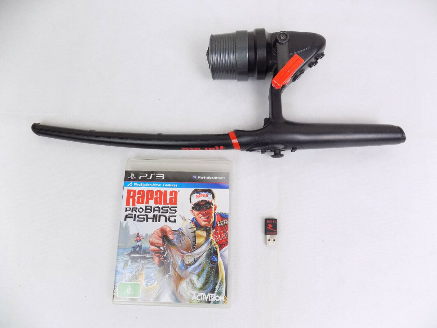 Playstation 3 Ps3 Rapala Pro Bass Fishing Game + Rod Controller ...