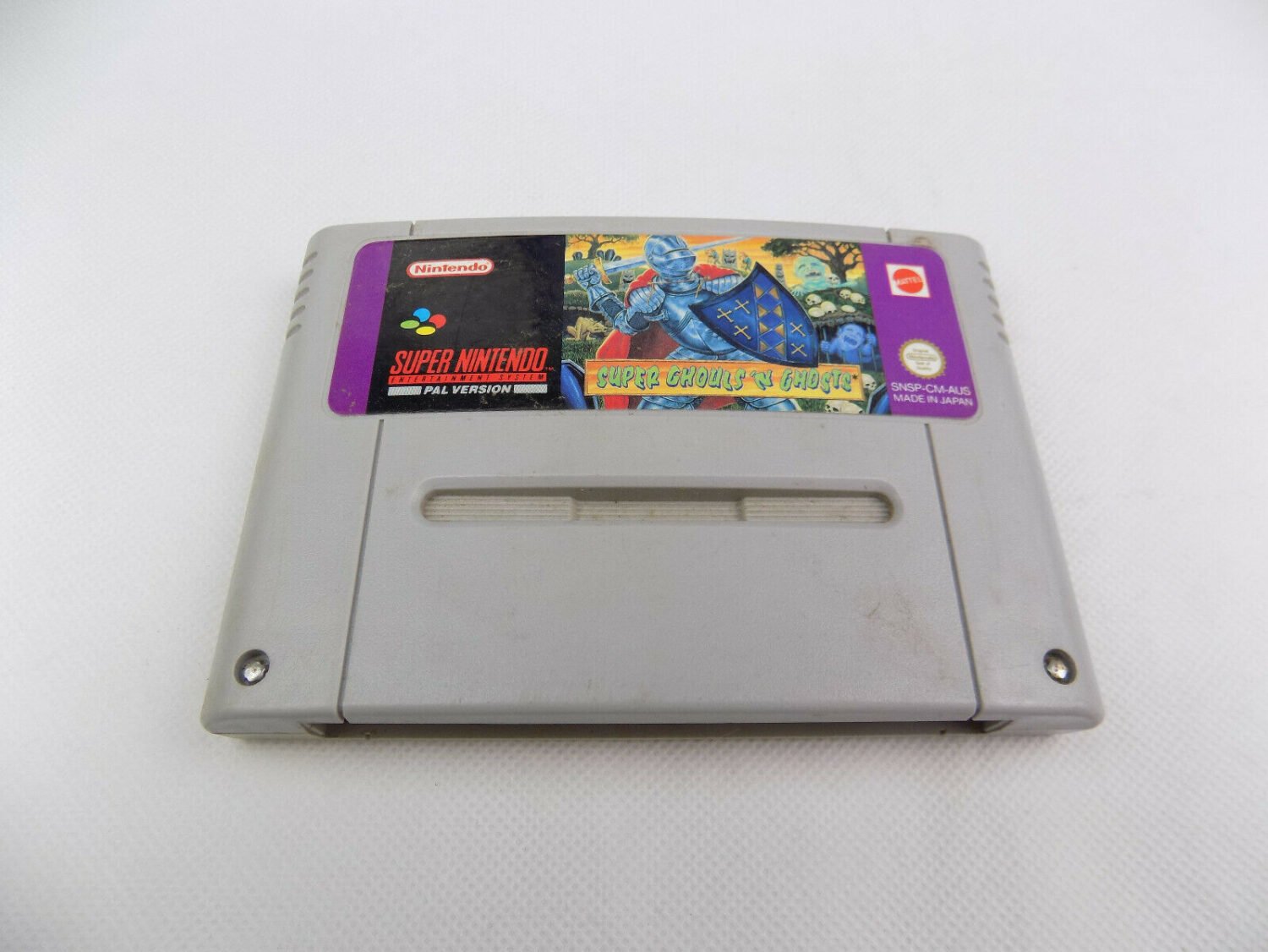 SNES Super Nintendo Super Ghouls n Ghosts PAL Cartridge Like New - PAL ...