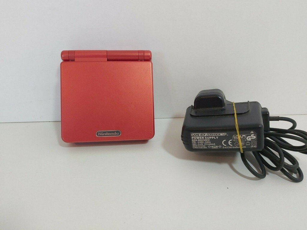 Nintendo Game Boy Advance SP Console Red Handheld System GBA ...