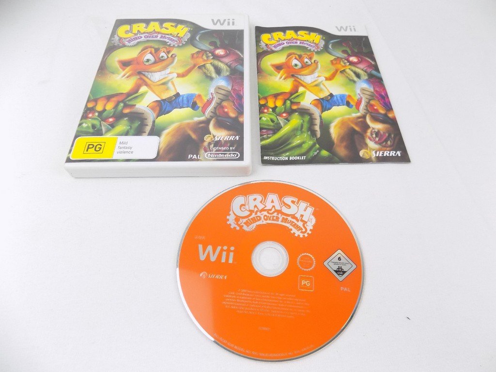 Mint Disc Nintendo Wii Crash Mind Over Mutant Wii U Comp. Free Postage ...