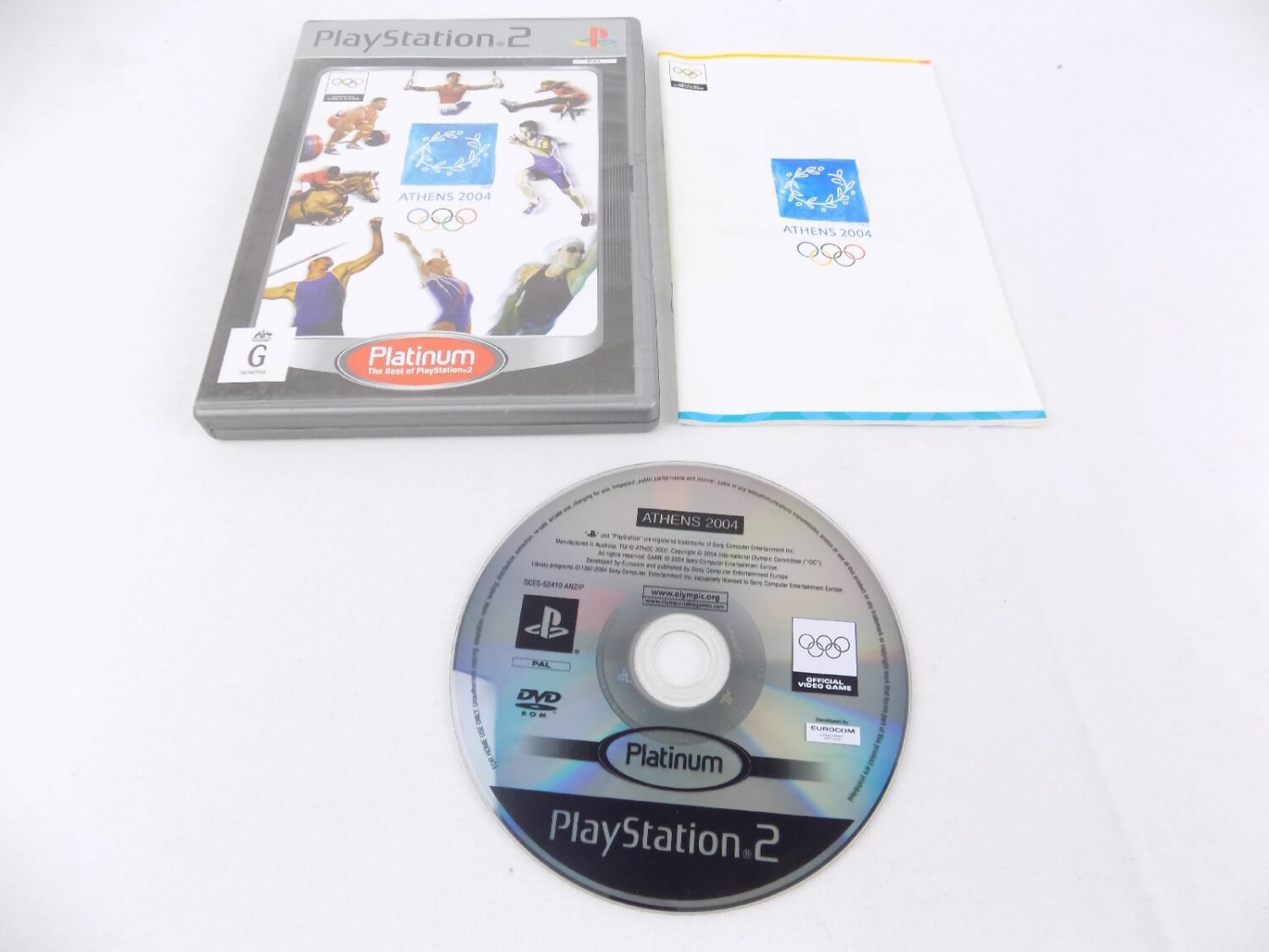 Mint Disc Playstation 2 Ps2 Athens 2004 04 Platinum - Inc Manual - Free ...