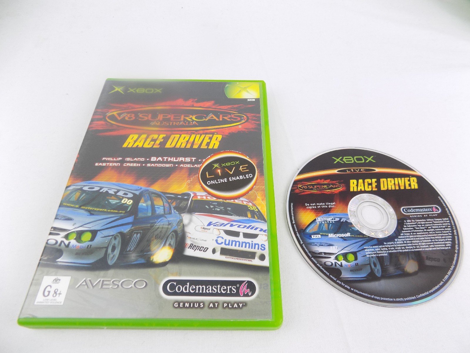 Mint Disc Xbox Original V8 Supercars Australia Race Driver 1 I First No ...
