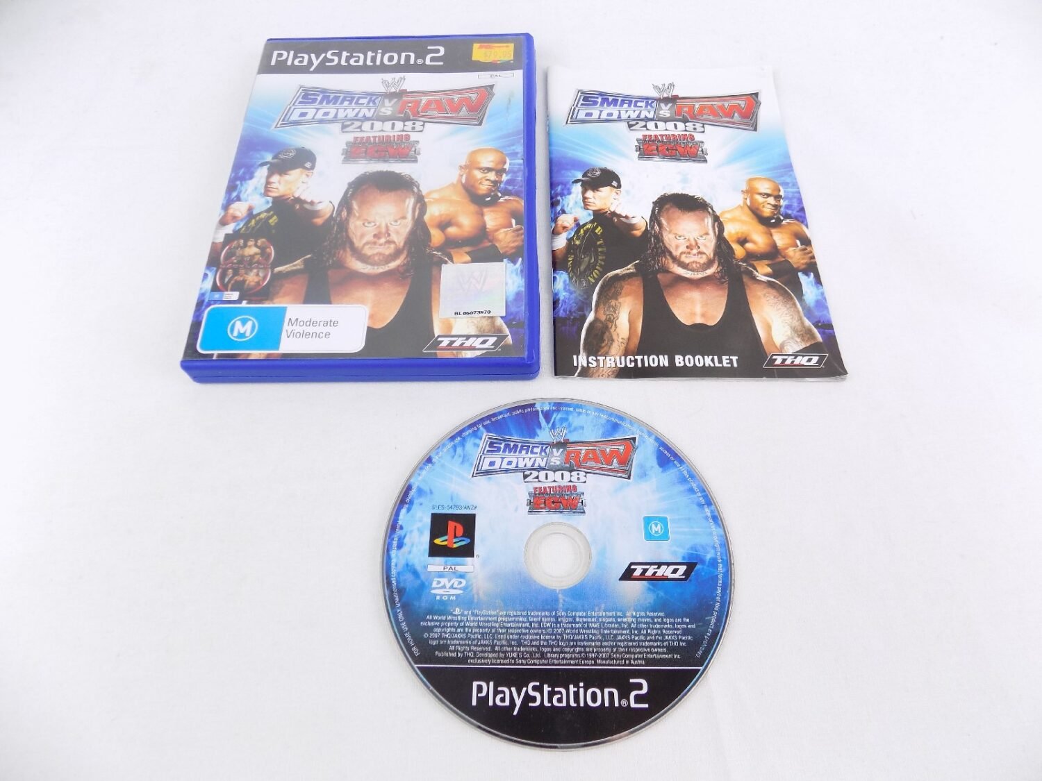 Mint Disc Playstation 2 Ps2 WWE SmackDown Vs Raw 2008 - Inc Manual Free ...