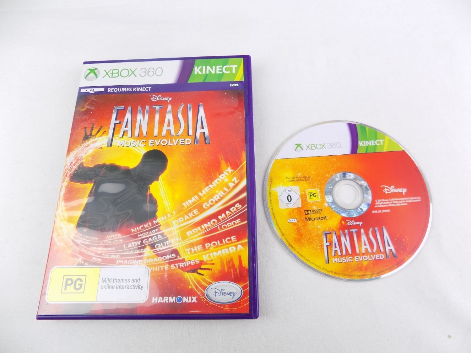 Mint Disc Xbox 360 Disney Fantasia Music Evolved - No Manual ...