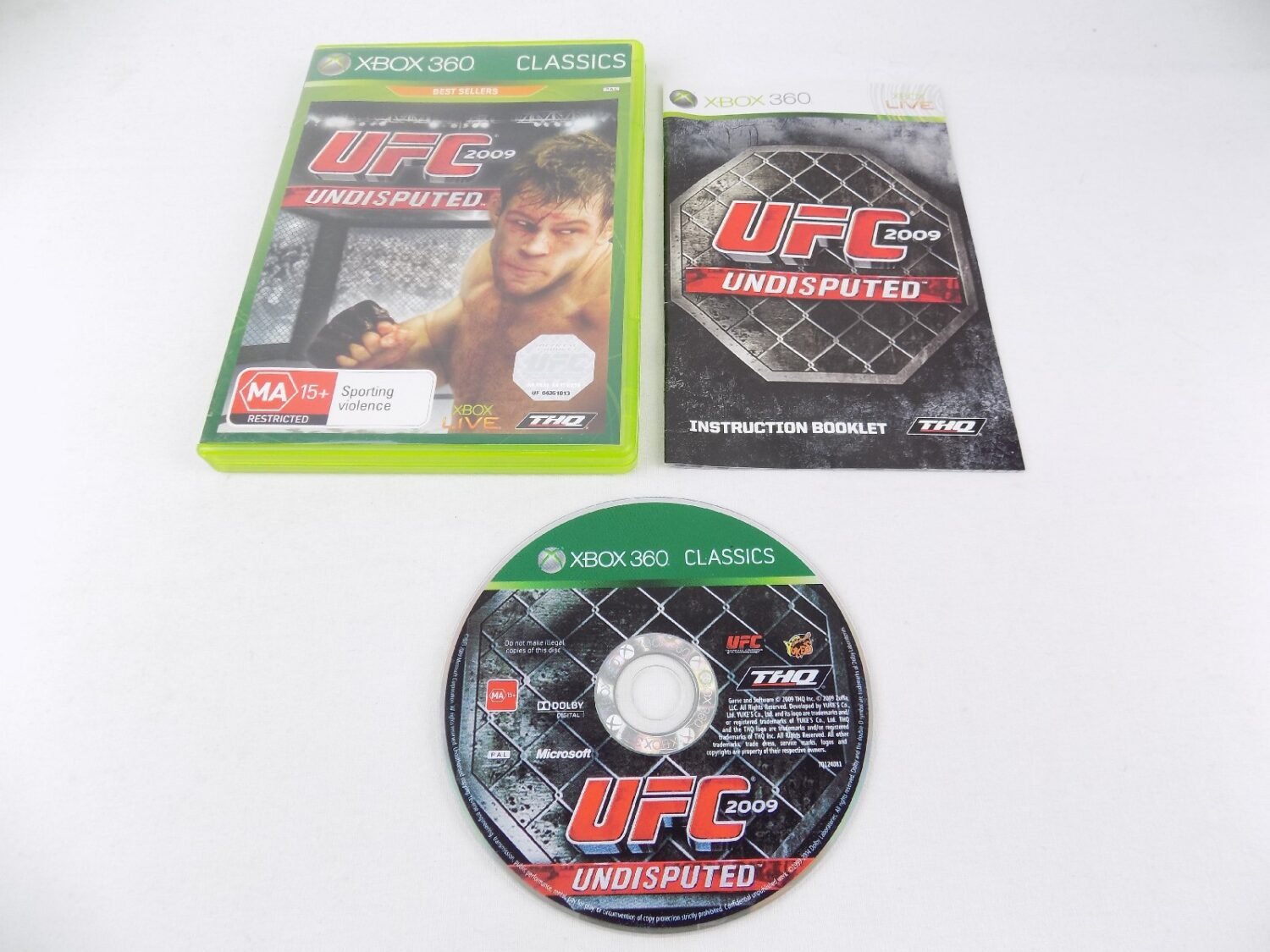 Mint Disc Xbox 360 Classics UFC 2009: Undisputed – Inc Manual Free ...