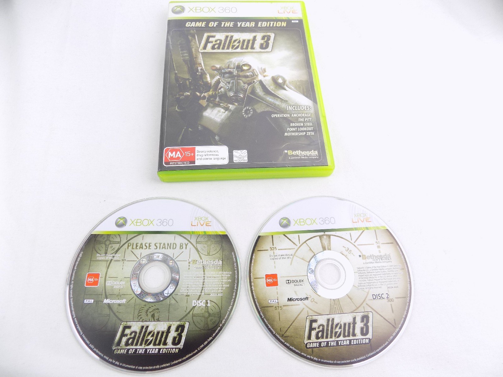 Mint Disc Xbox 360 Fallout 3 Game Of The Year Edition - No Manual Free ...