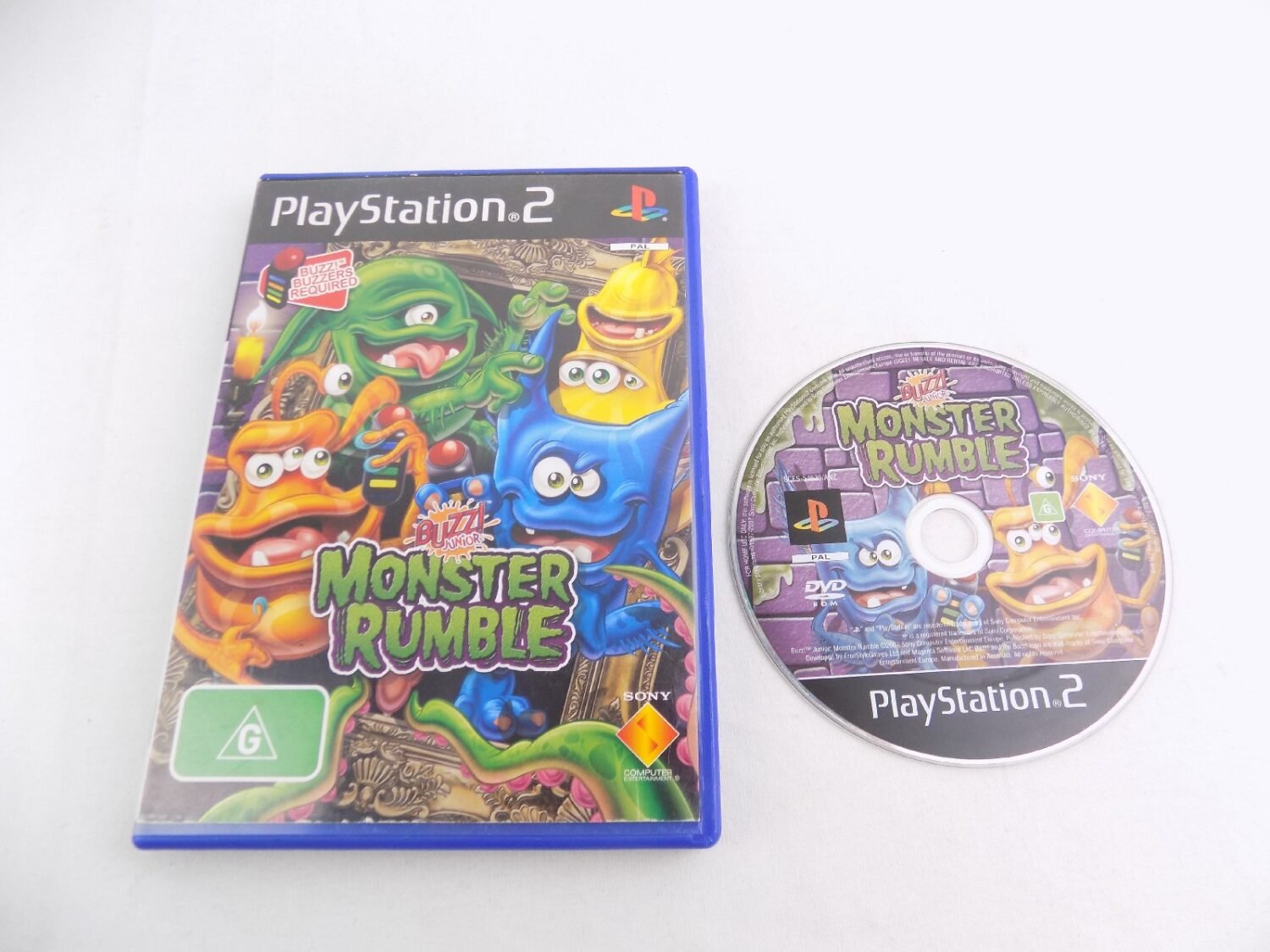 Mint Disc Playstation 2 Ps2 Buzz Junior Monster Rumble – No Manual Free ...