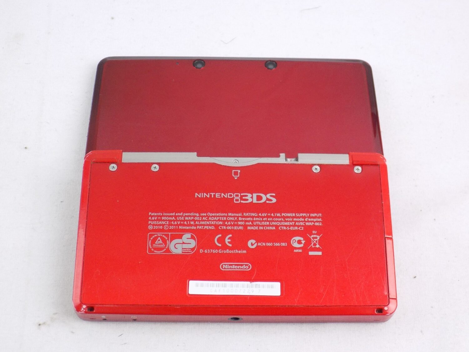 Nintendo 3DS (Flame Red) Console Handheld Inc Charger And Stylus ...