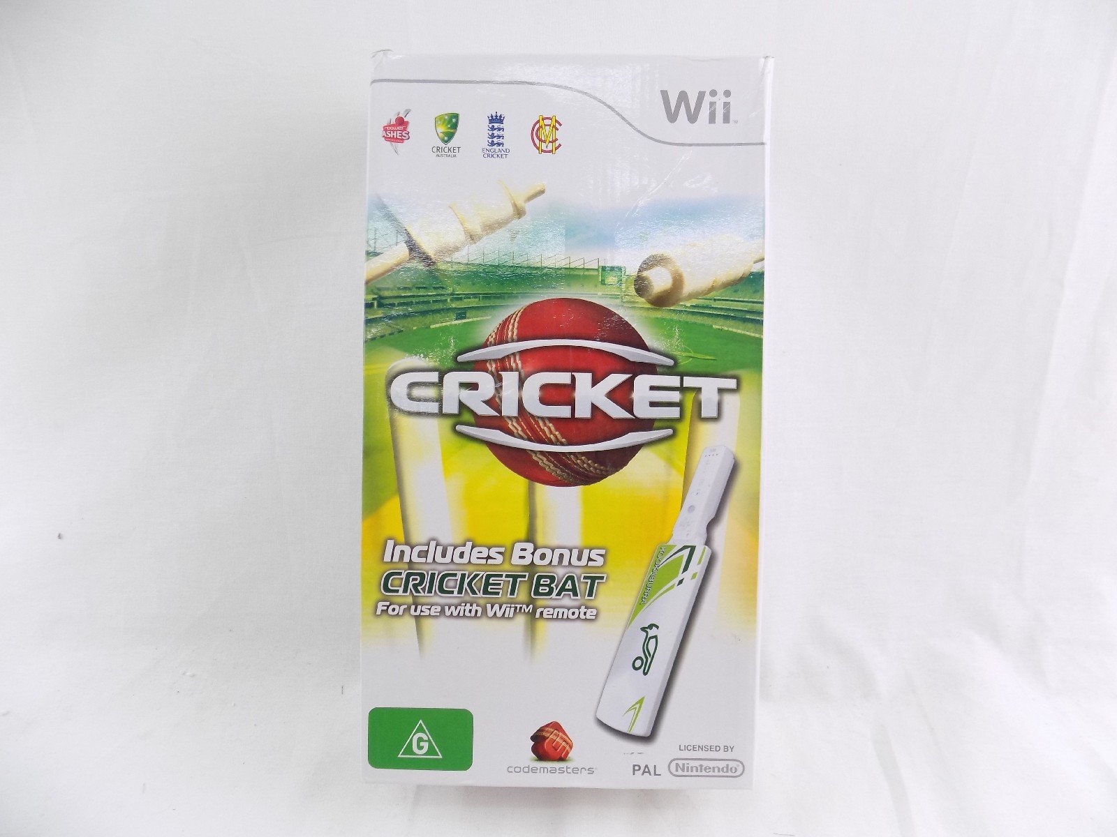 Boxed Nintendo Wii Cricket With Bat Wiimote Attachment + Game ...