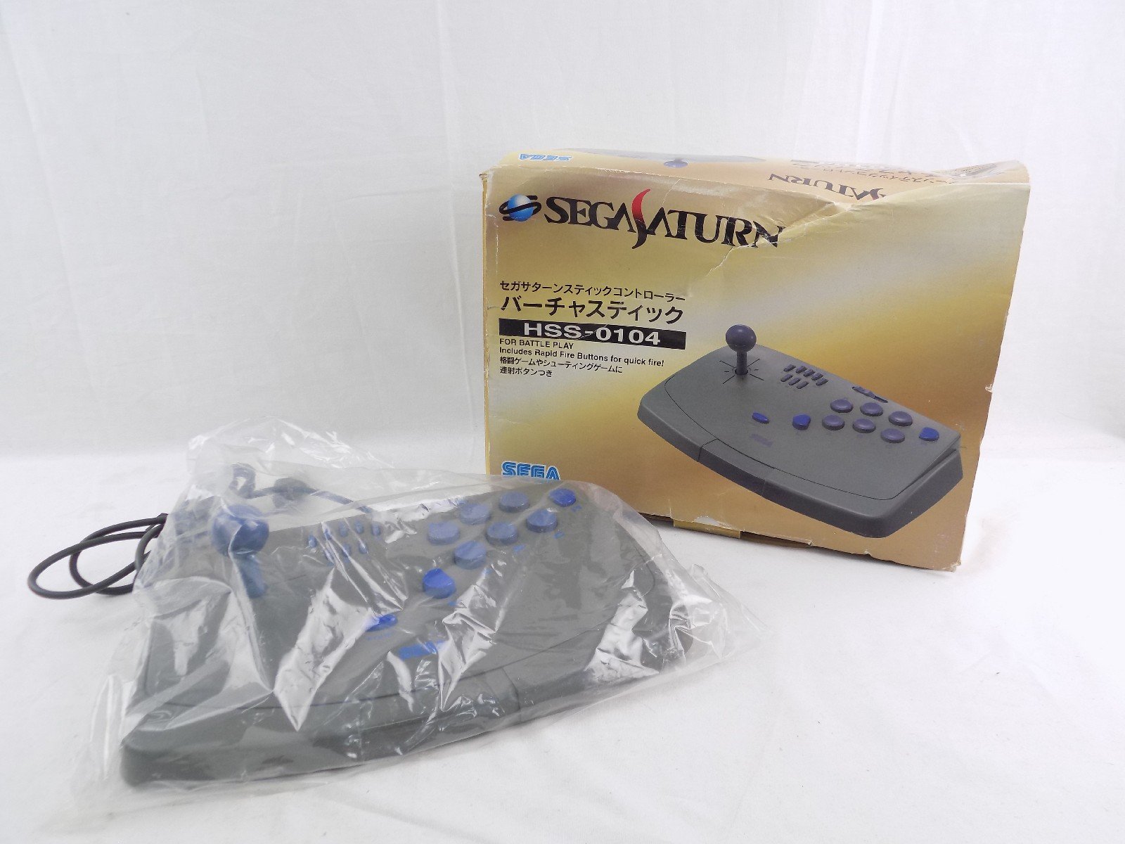 B-Grade Box Sega Saturn Arcade Stick HSS-104 Fightpad Controller ...