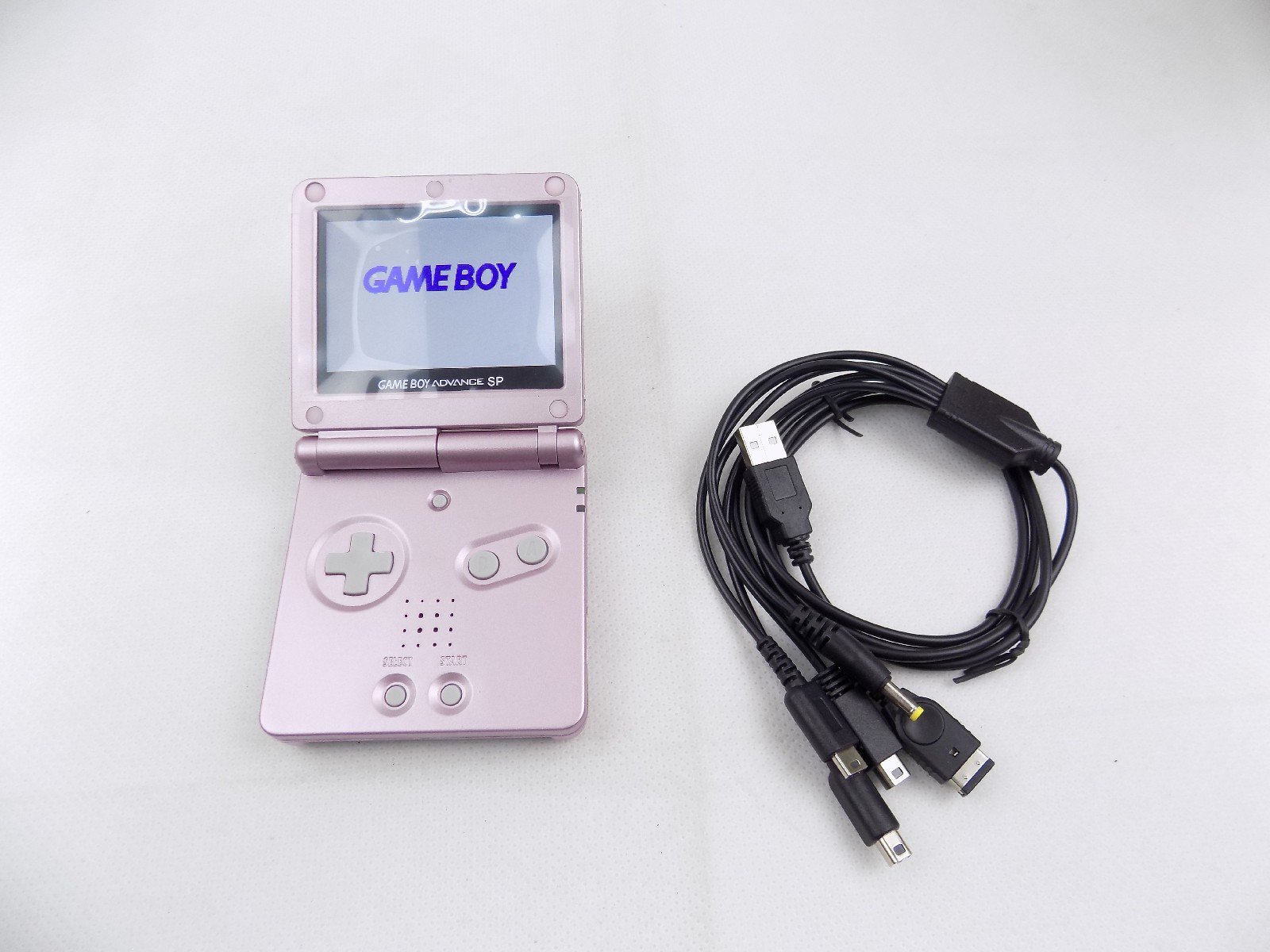 Grade A Pearl Pink Gameboy Advance SP IPS Screen Handheld Console Game ...
