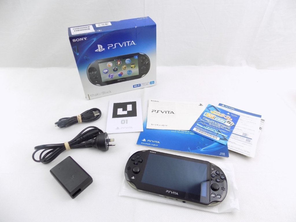 Boxed Sony Playstation Vita PSVita 2000 (Khaki/Black) Console Handheld ...