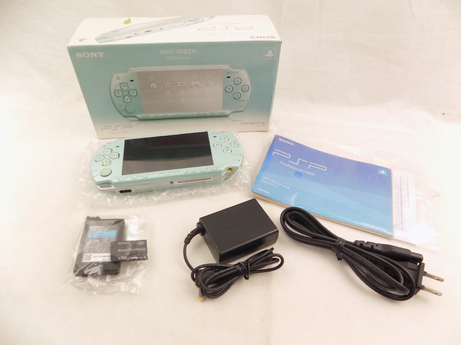 Boxed Like New PSP 2000 Playstation Portable (Mint Green) Console With ...