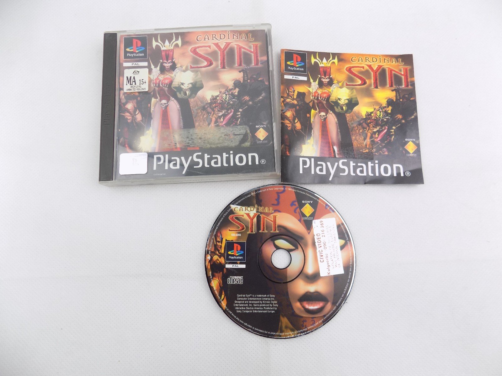Mint Disc Playstation 1 Ps1 Cardinal Syn – Inc Manual Free Postage ...
