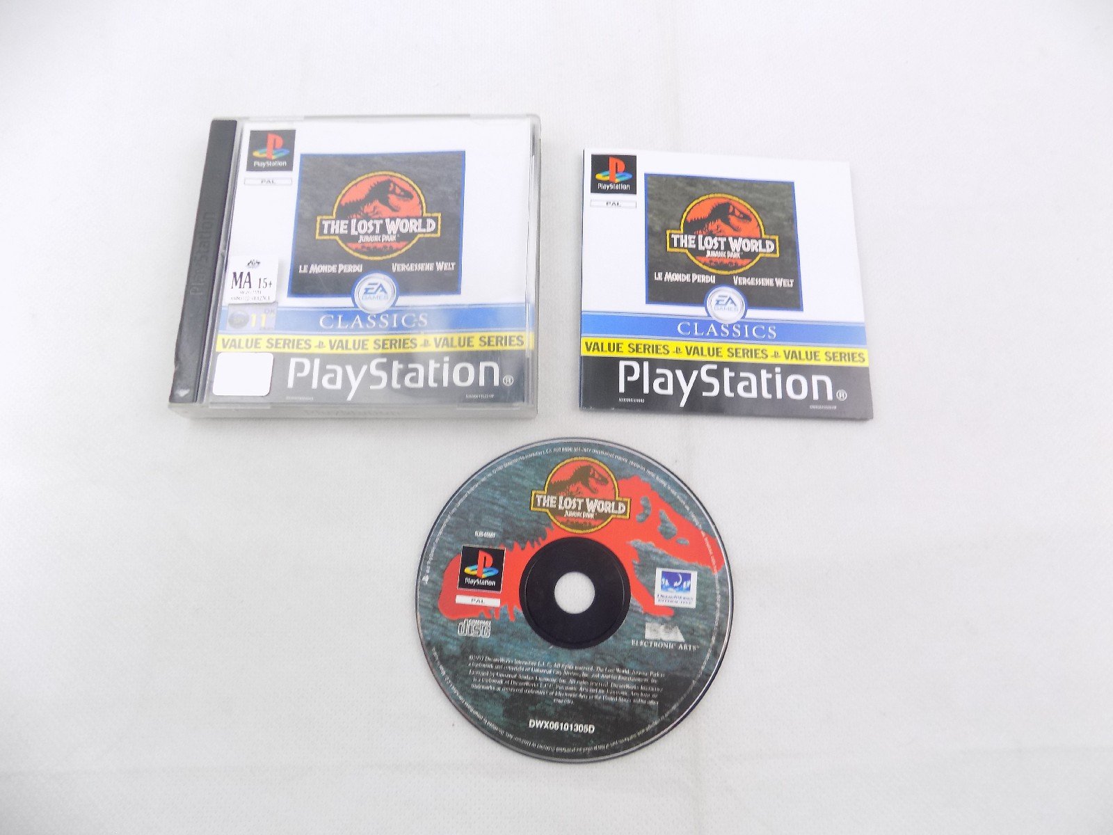 Mint Disc Playstation 1 Ps1 The Lost World Jurassic Park - Inc Manual ...
