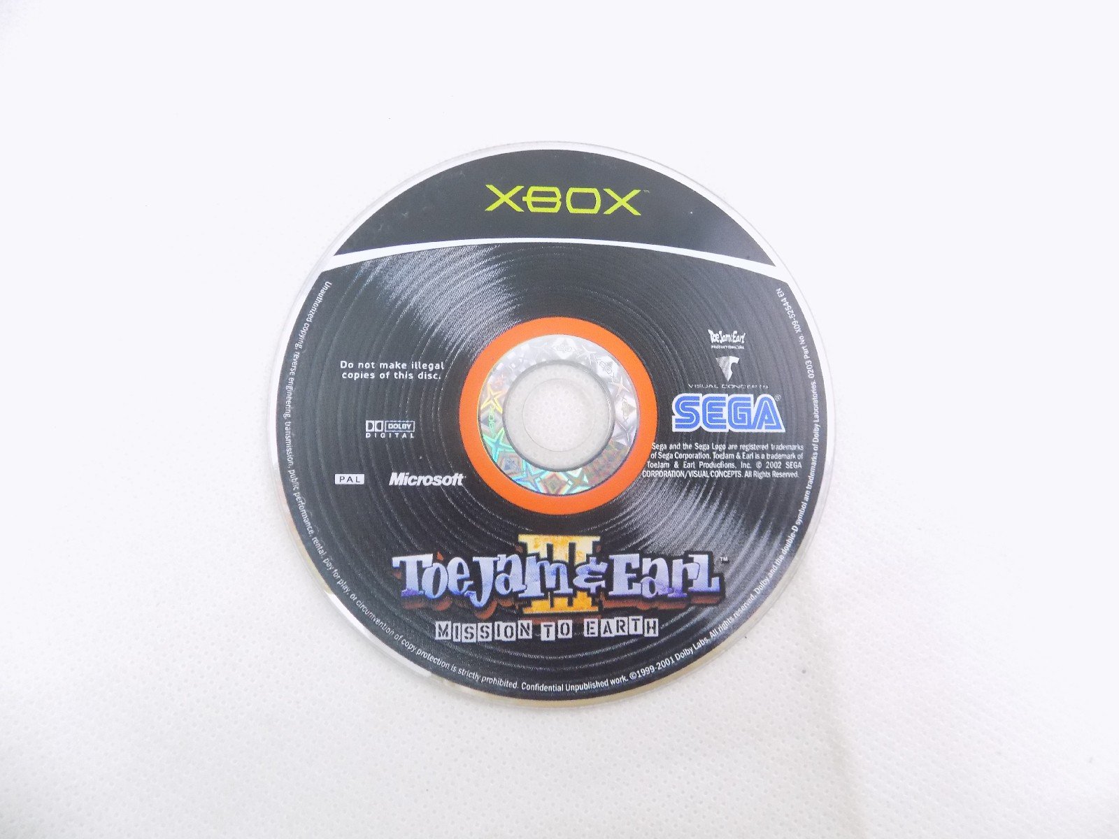 Mint Disc Xbox Original ToeJam And Earl III 3 Mission To Earth - Disc ...
