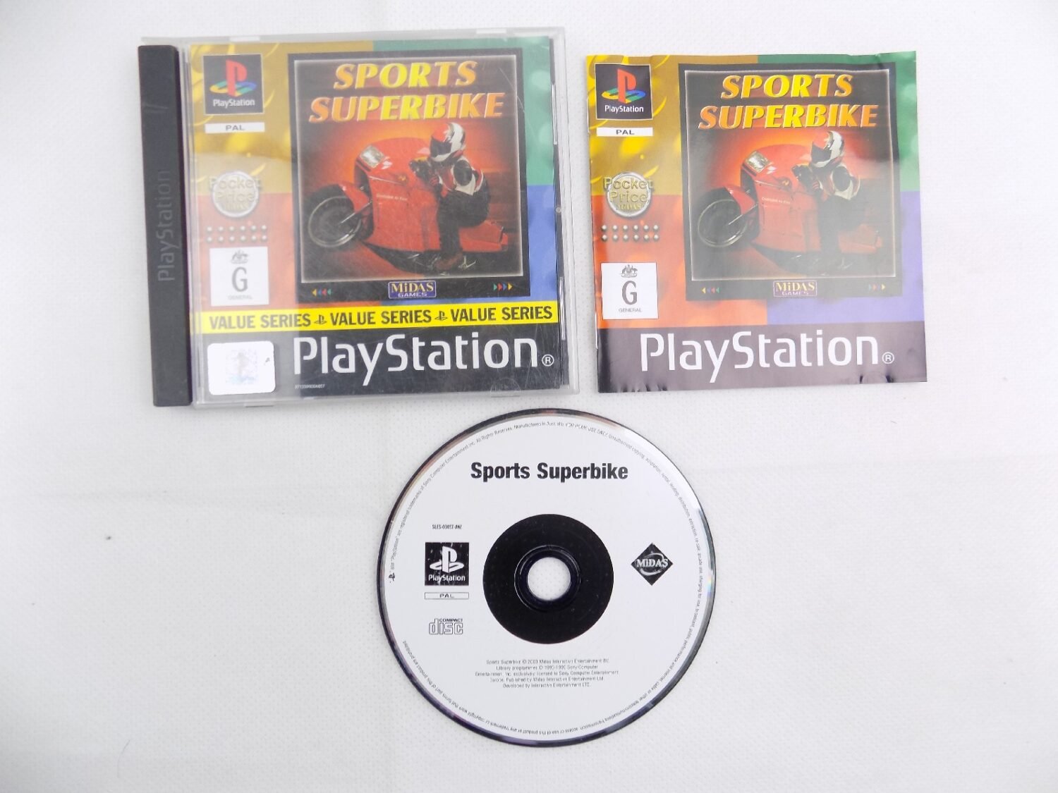 Mint Disc Playstation 1 Ps1 Sports Superbike - Inc Manual Classics Free ...