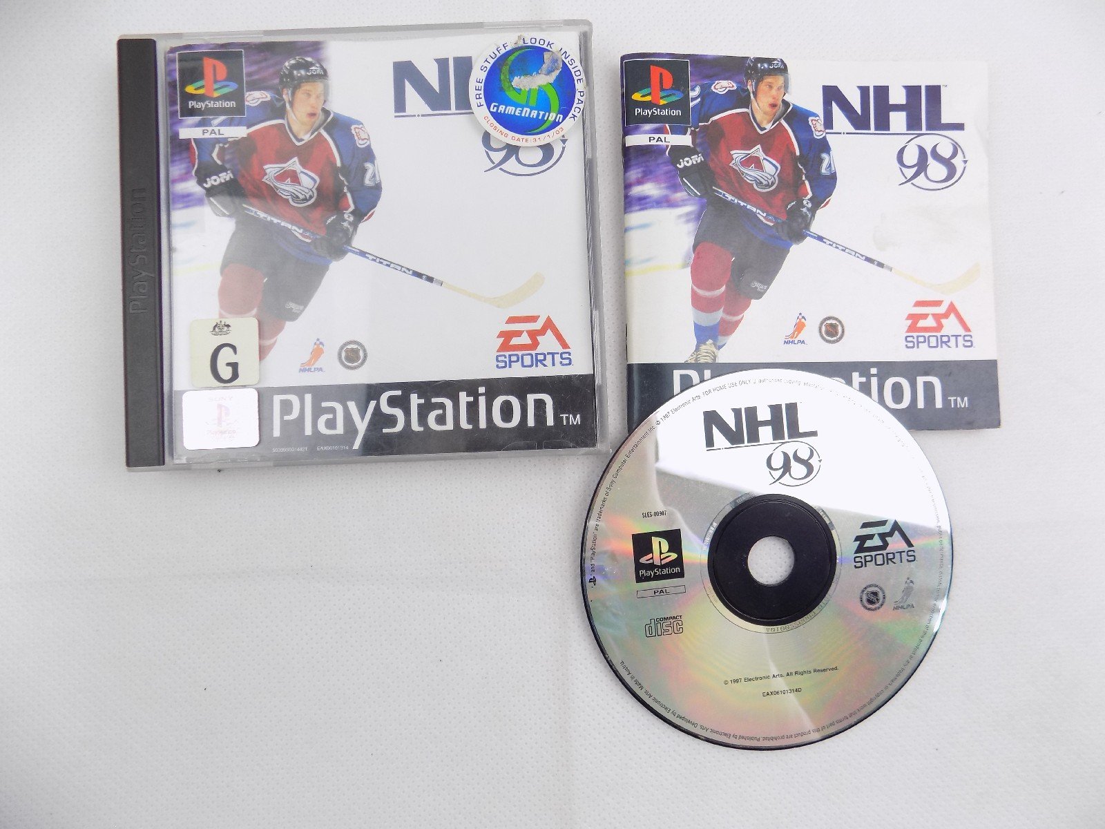 Mint Disc Playstation 1 Ps1 NHL 98 - Inc Manual - Starboard Games