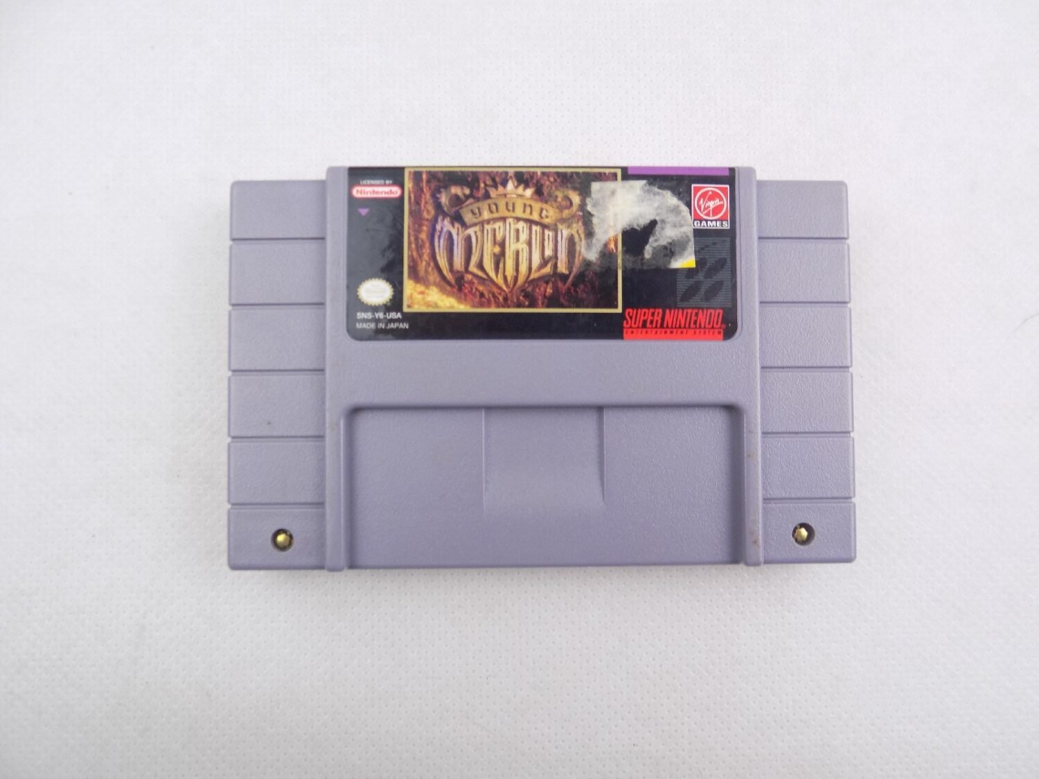 SNES Super Nintendo Like New Young Merlin - NTSC - Grade B - Starboard ...