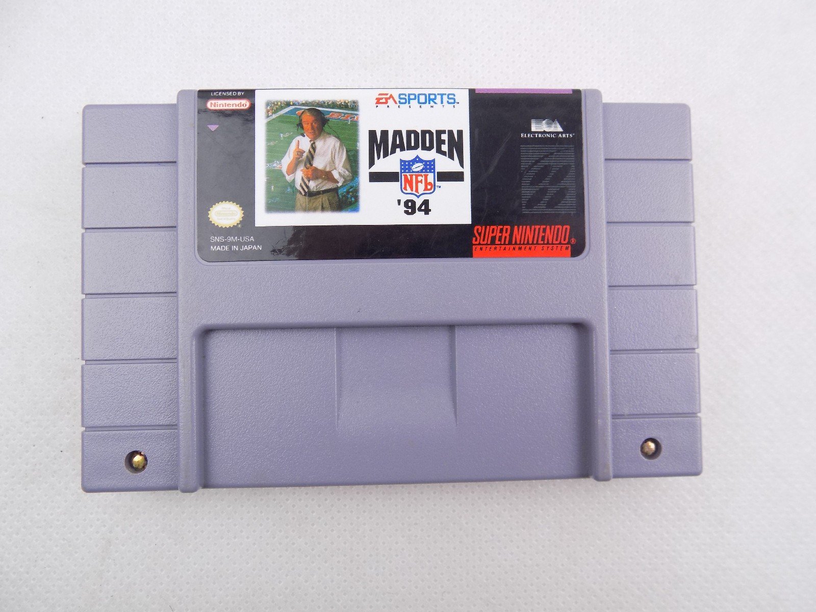 SNES Super Nintendo Like New NFL Madden 94 1994 - NTSC - Grade A ...