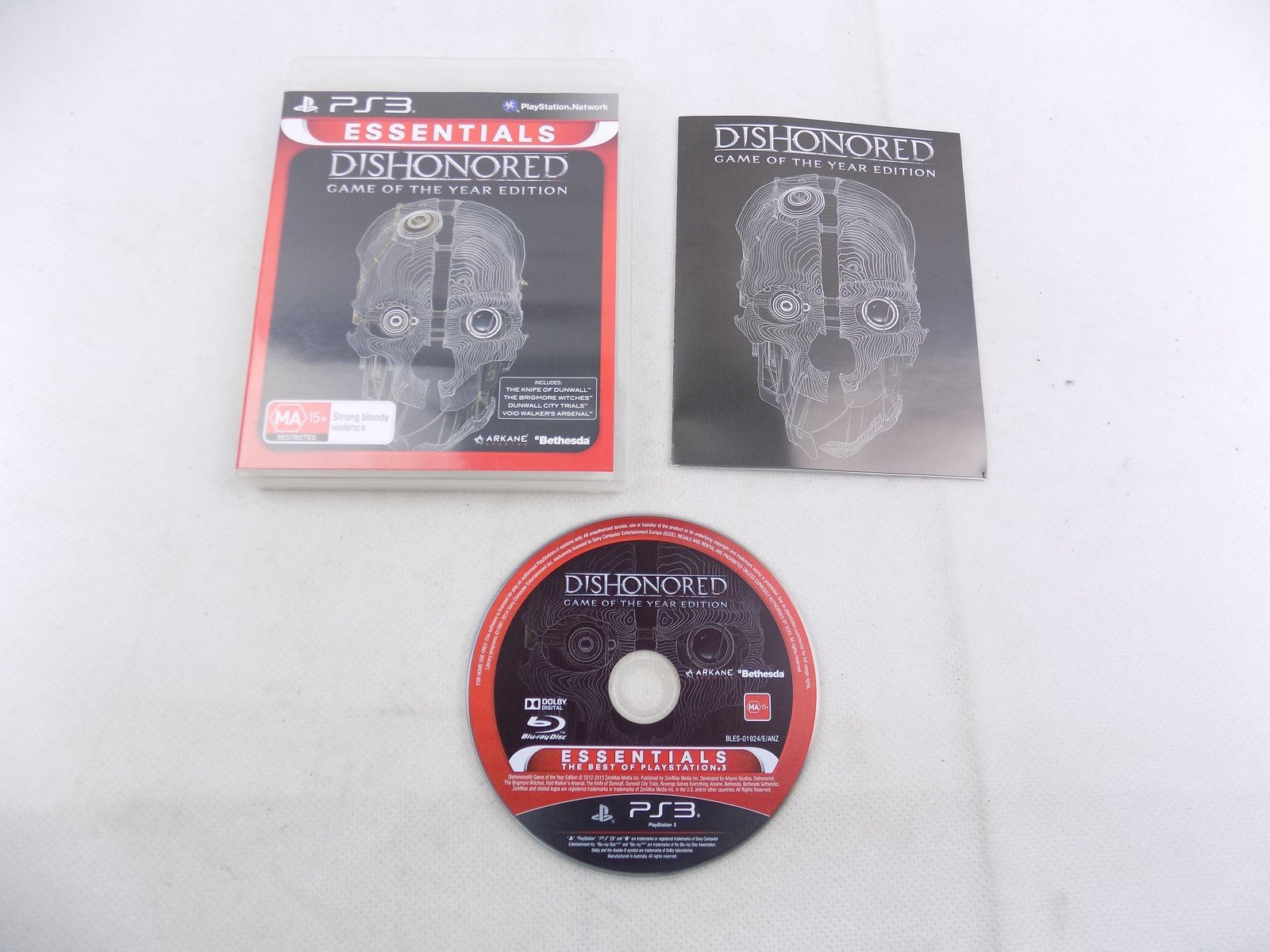 Mint Disc Playstation 3 Ps3 Essentials Dishonored Game Of The Year ...