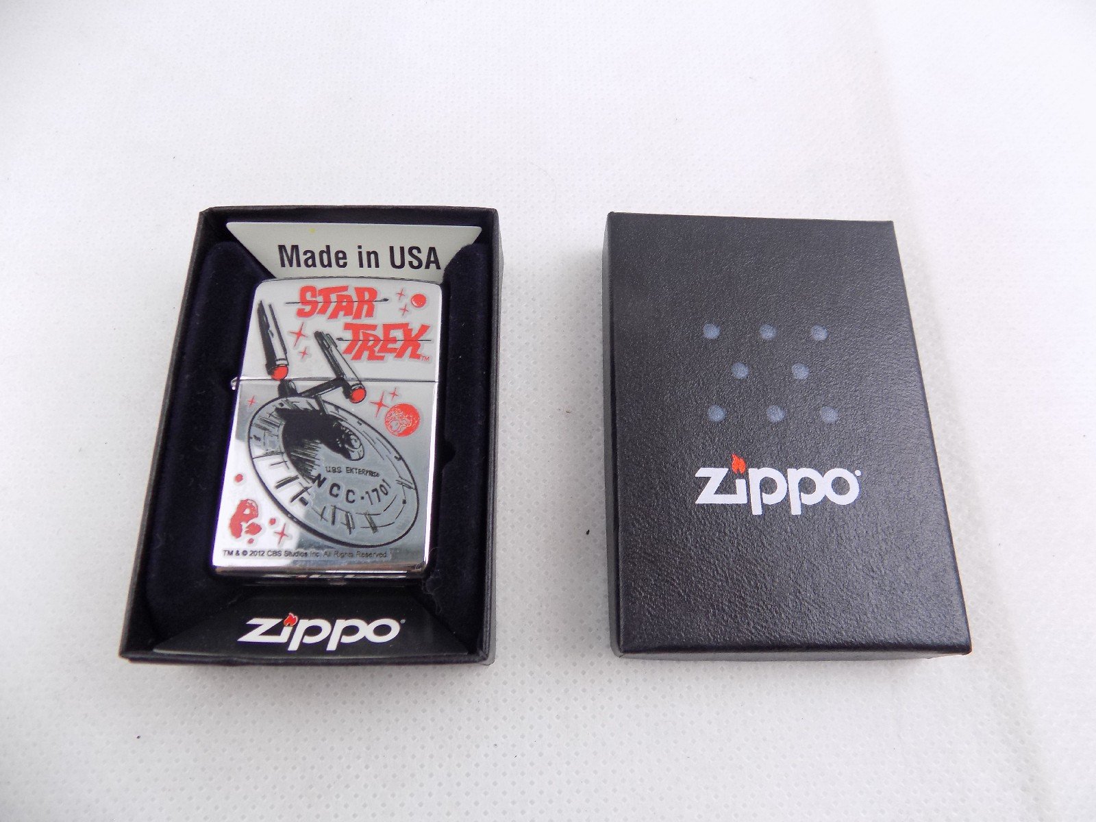 Like New Boxed Star Trek Zippo Starship USS Enterprise NCC-1701 Lighter ...