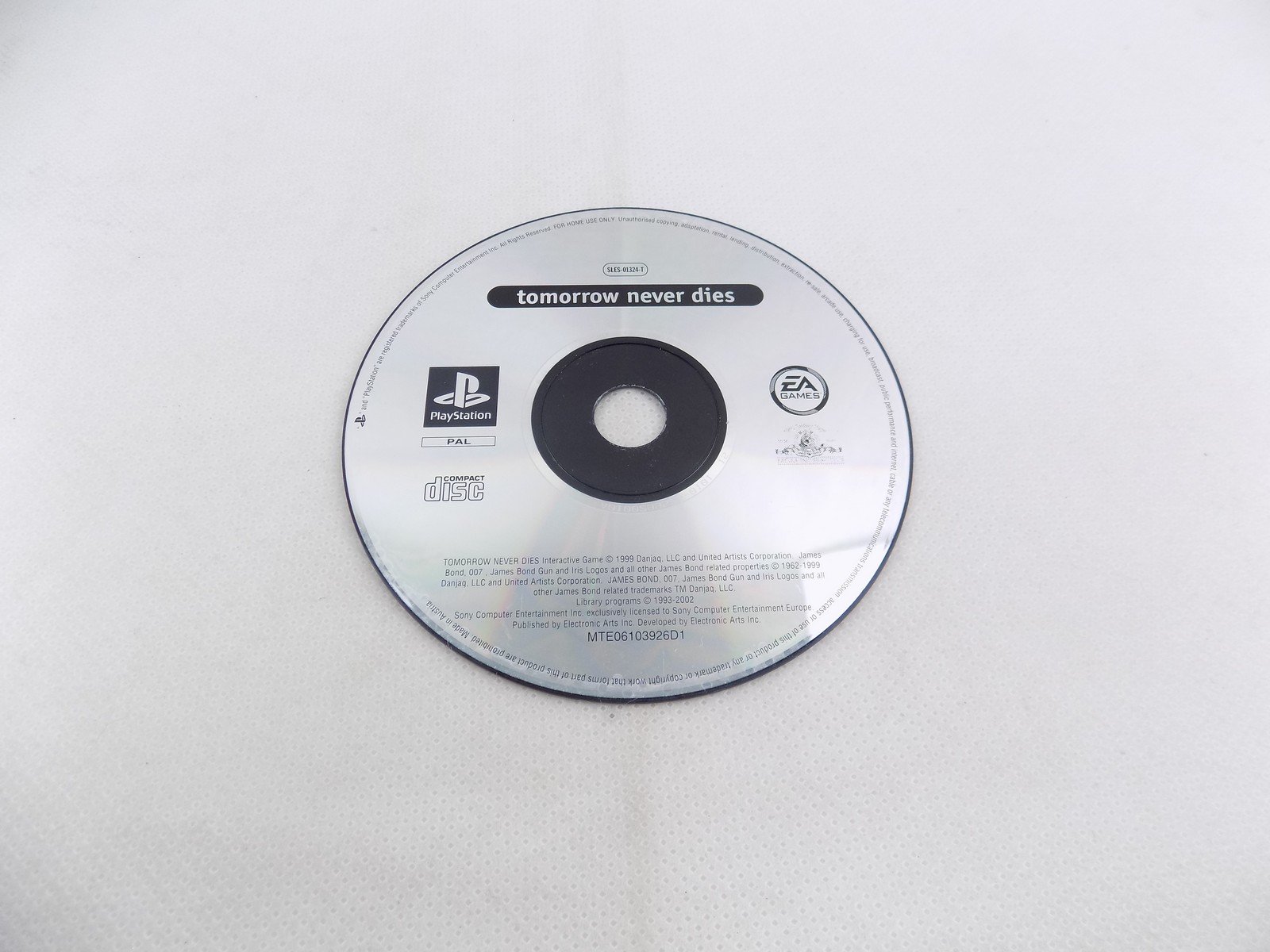 Mint Disc Playstation 1 Ps1 Tomorrow Never Dies - Disc Only - Starboard ...
