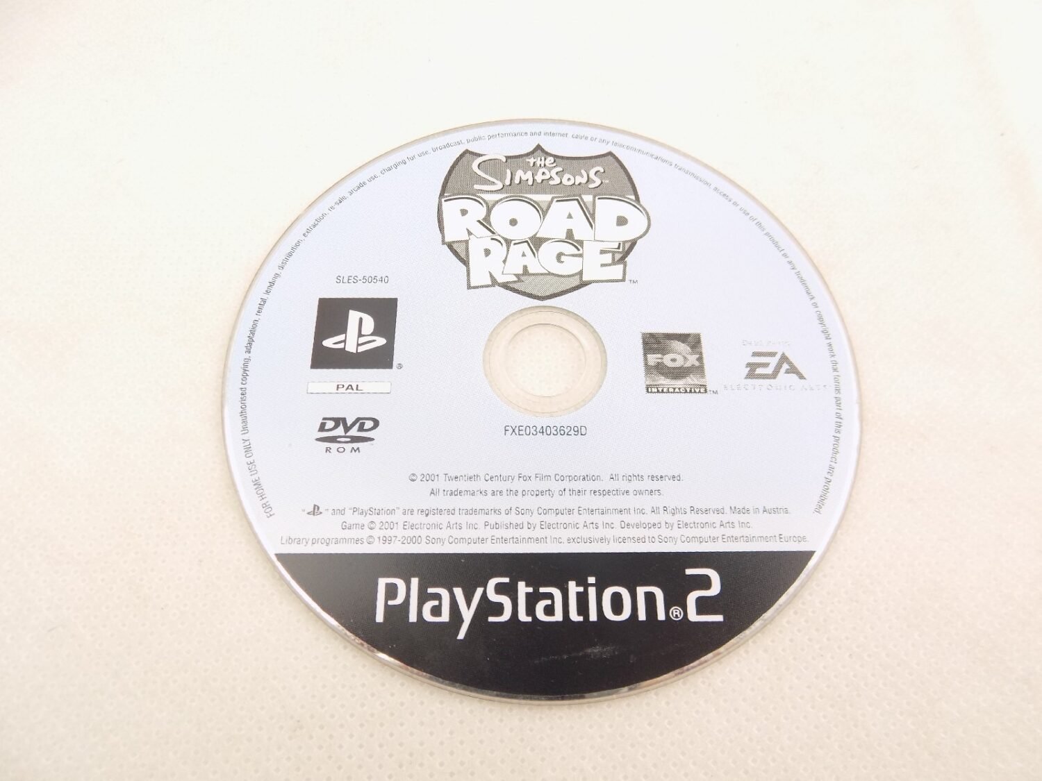 Mint Disc Playstation 2 Ps2 The Simpsons Road Rage - Disc Only ...