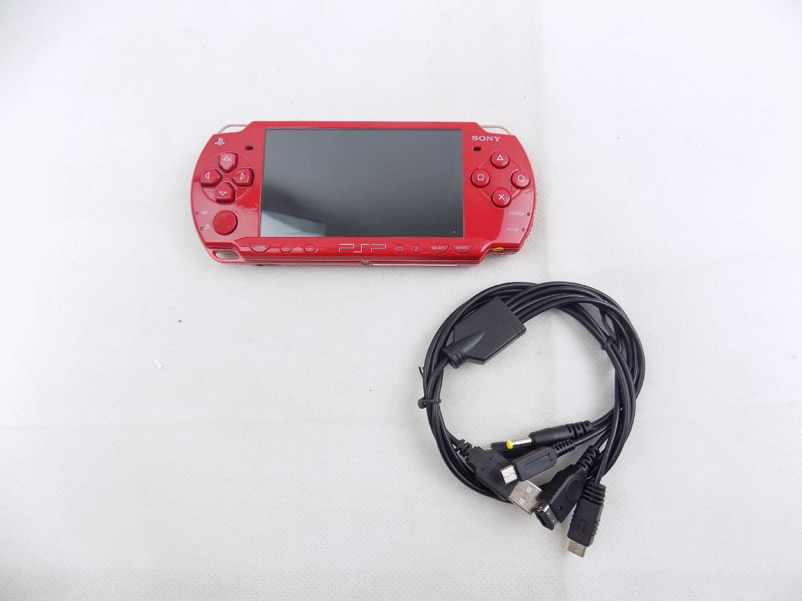 PSP Playstation Portable 2000 Red Handheld Console Inc Charger ...