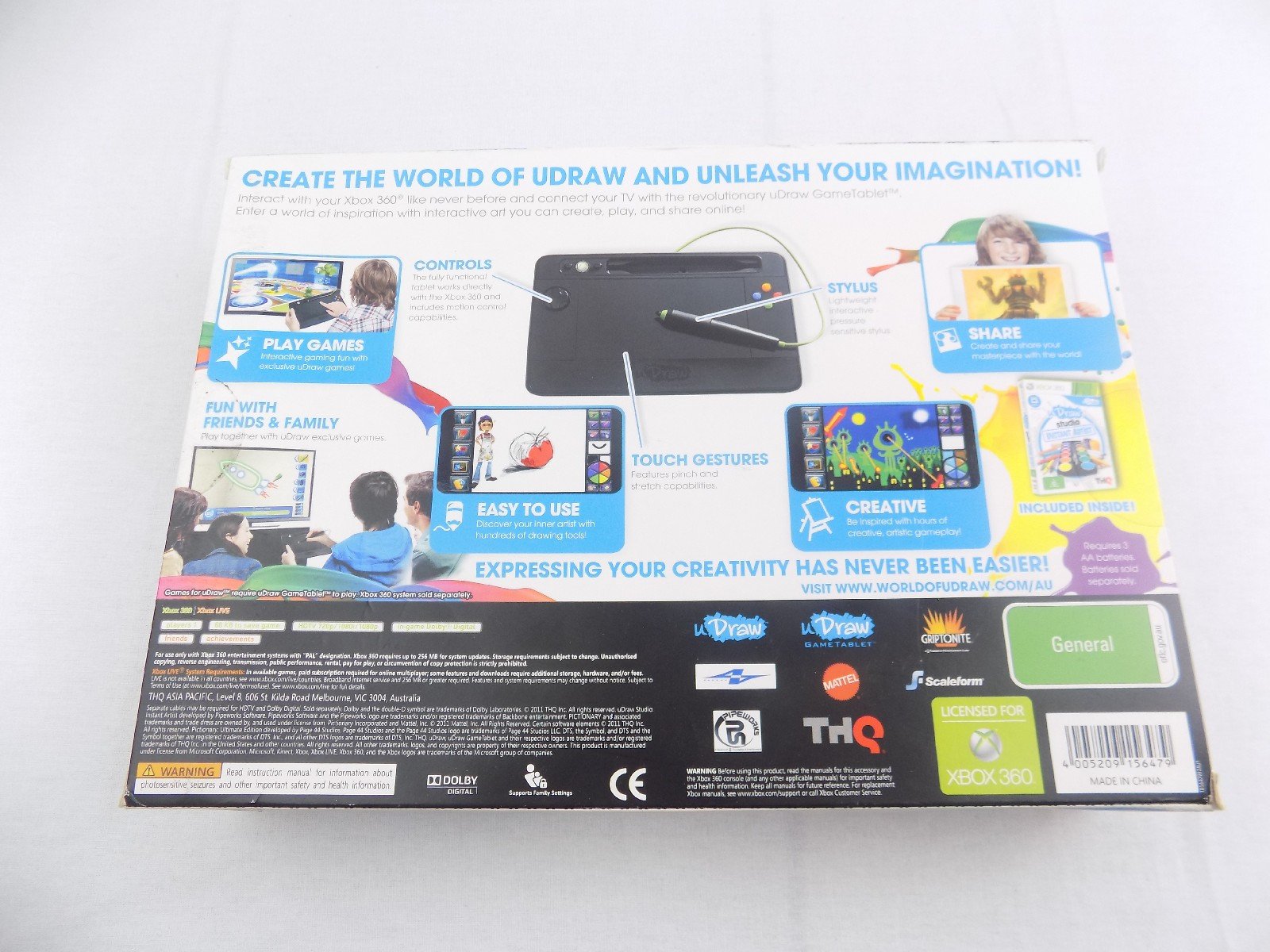 Brand New Sealed Xbox 360 uDraw Game Tablet THQ Draw Studio Instant ...