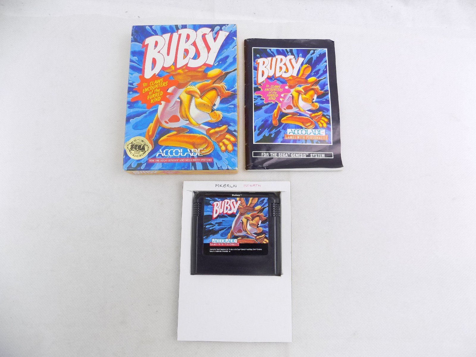 Boxed Sega Mega Drive Genesis Bubsy In Claws Encounters Of The Furred ...