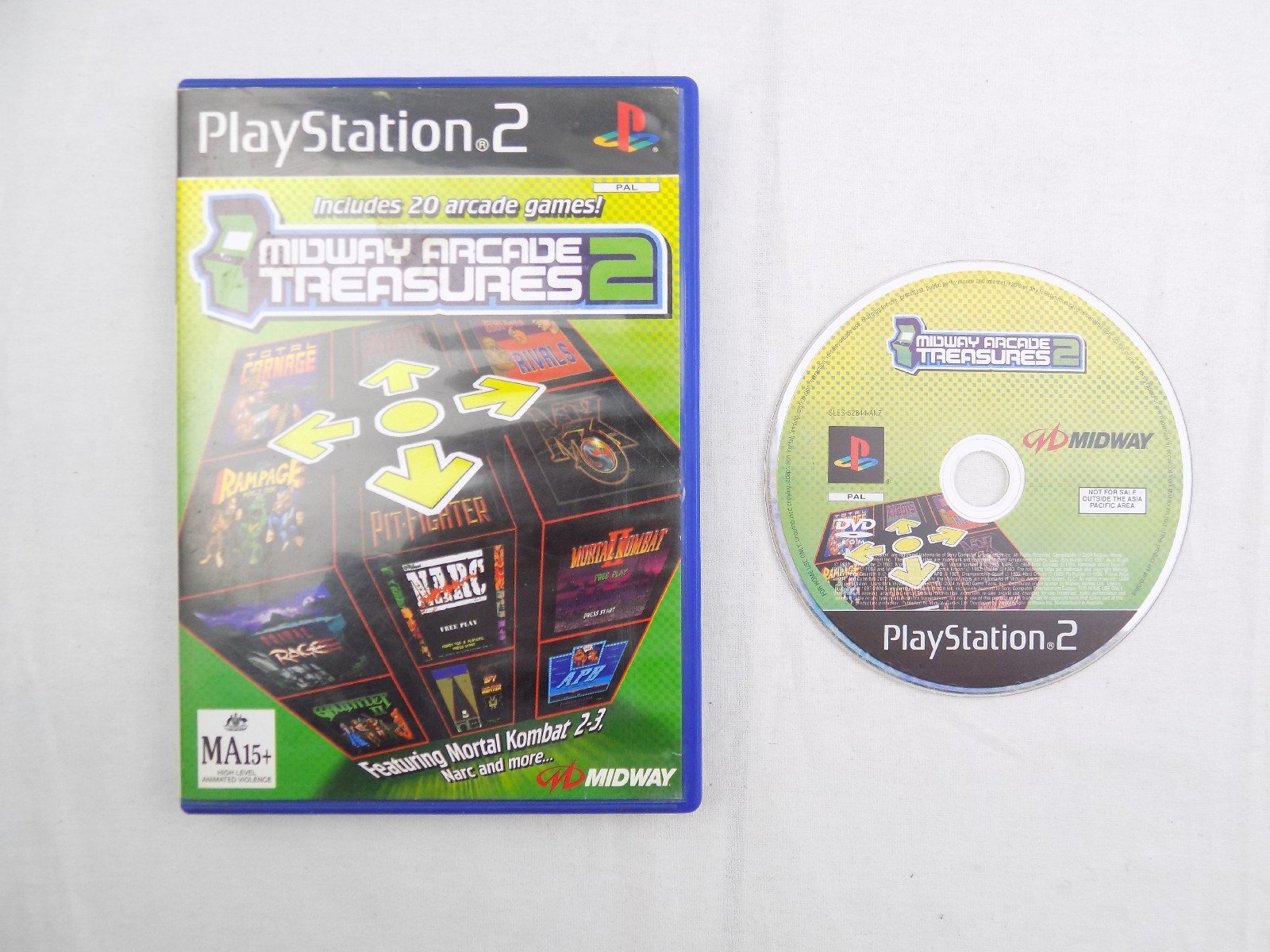 Mint Disc Playstation 2 Ps2 Midway Treasures 2 â No Manual - Starboard ...