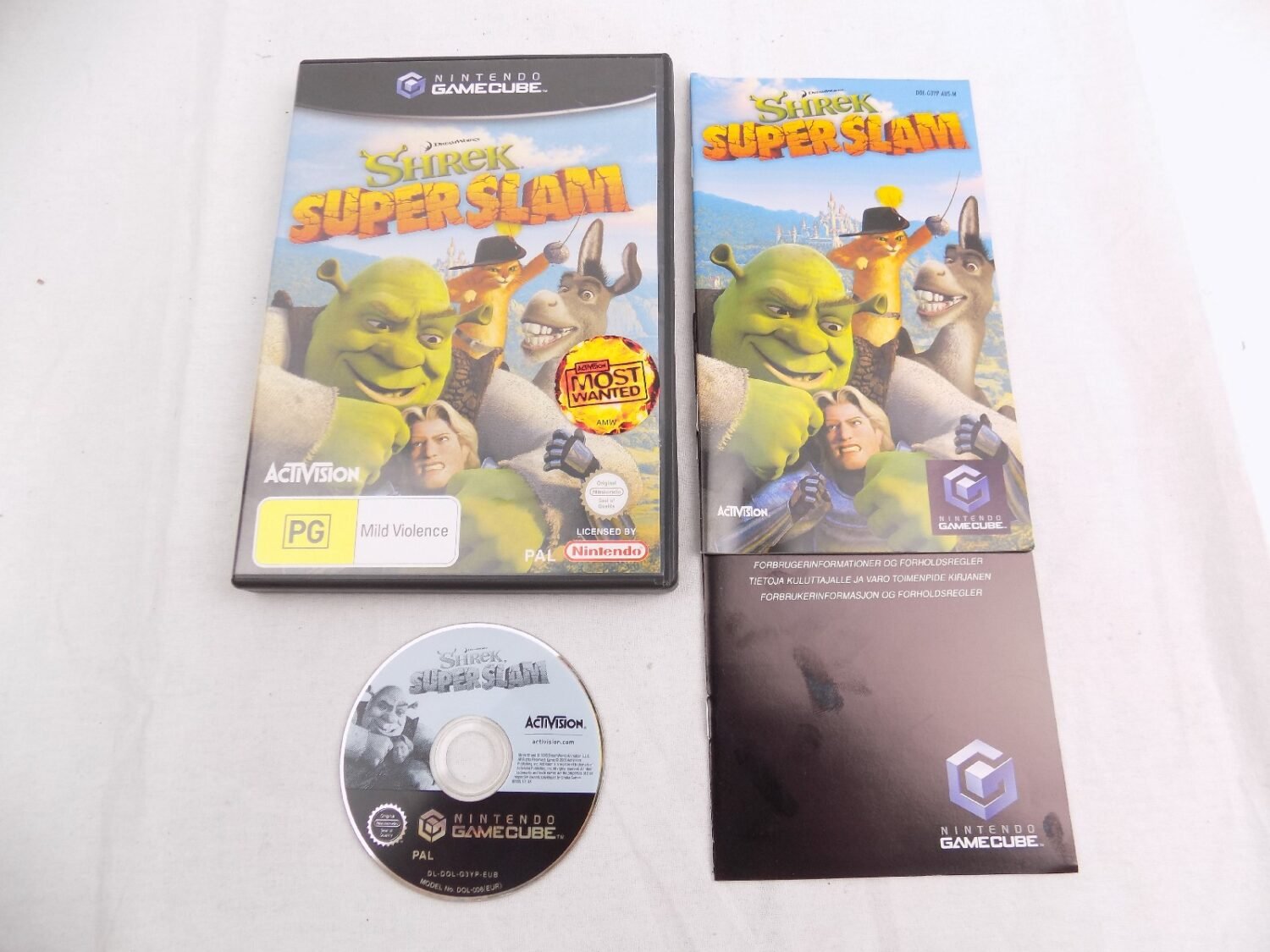 Mint Disc Nintendo Gamecube Shrek SuperSlam - Inc Manual - Starboard Games