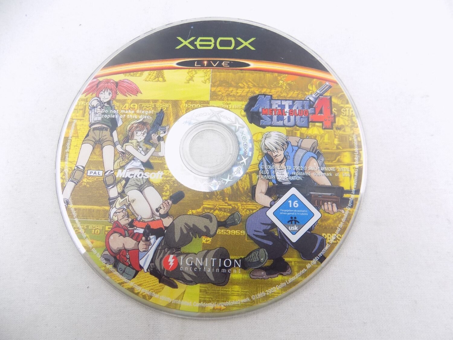 Mint Disc Xbox Original Metal Slug 4 - Disc Only - Starboard Games