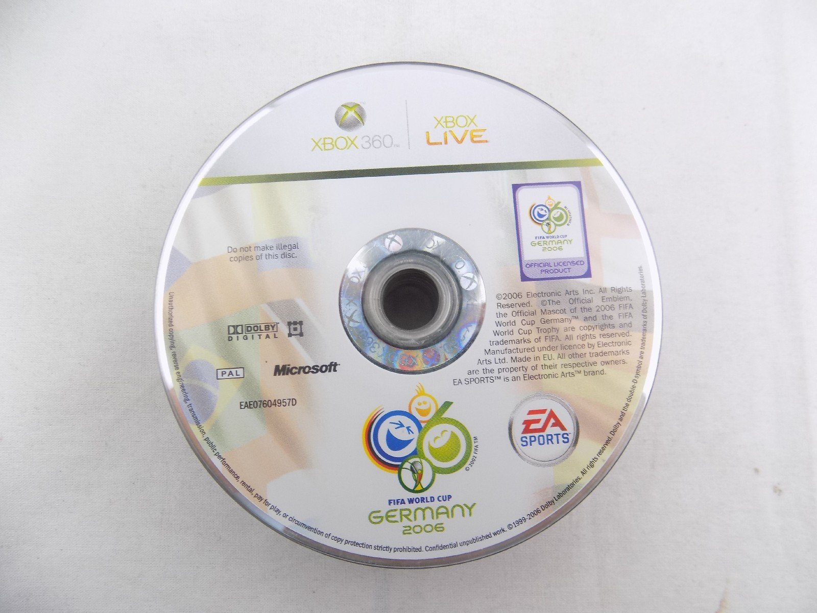 Mint Disc Xbox 360 Fifa World Cup Germany 2006 - Disc Only Free Postage ...