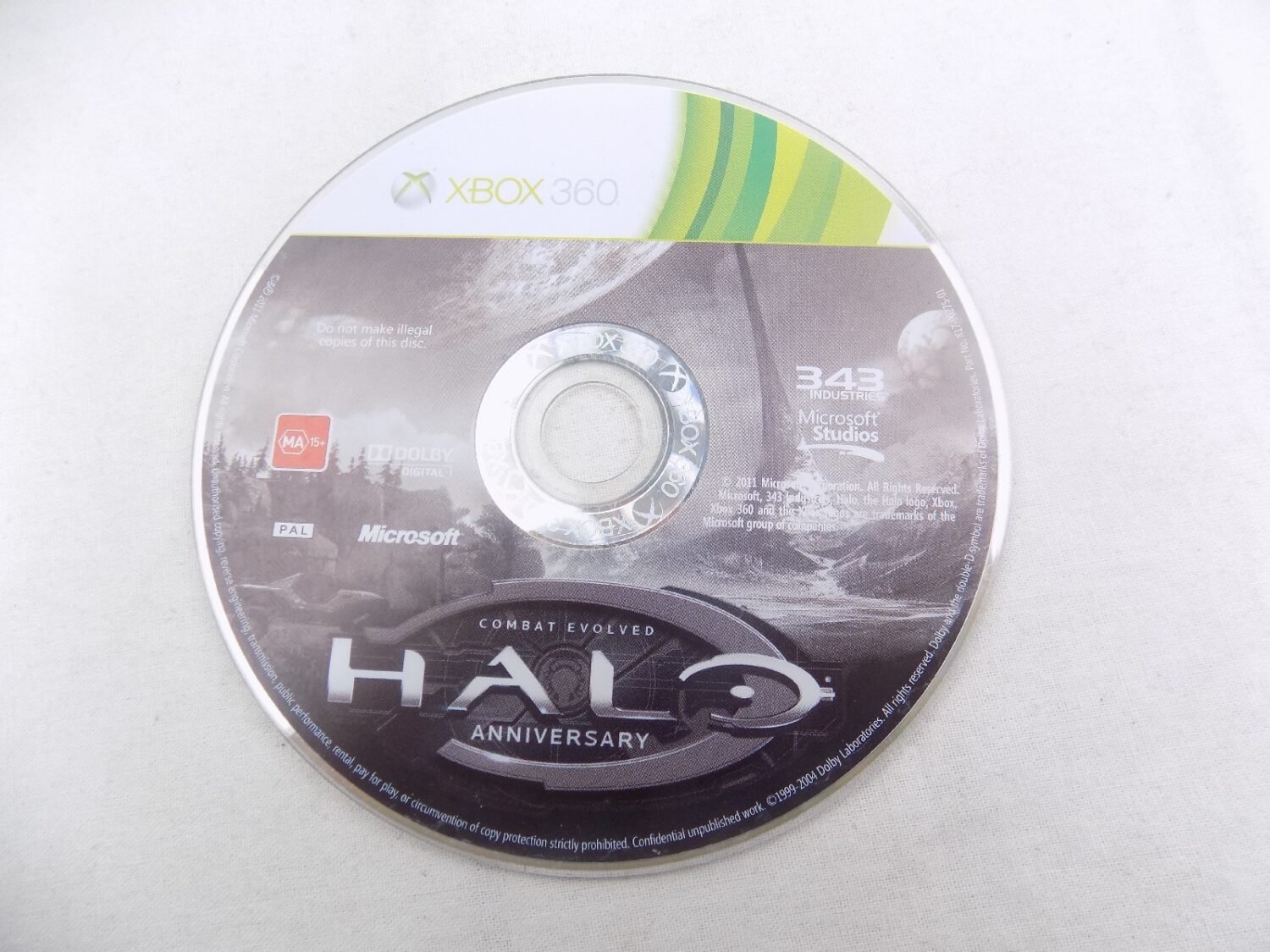 Mint Disc Xbox 360 Halo Combat Evolved Anniversary - Disc Only ...
