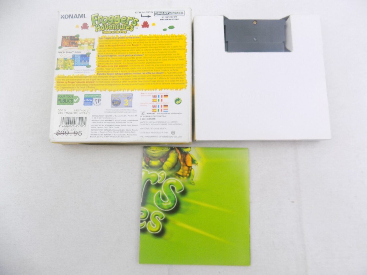Boxed Gameboy Advance GBA Froggers Adventures Temple Of The Frog ...