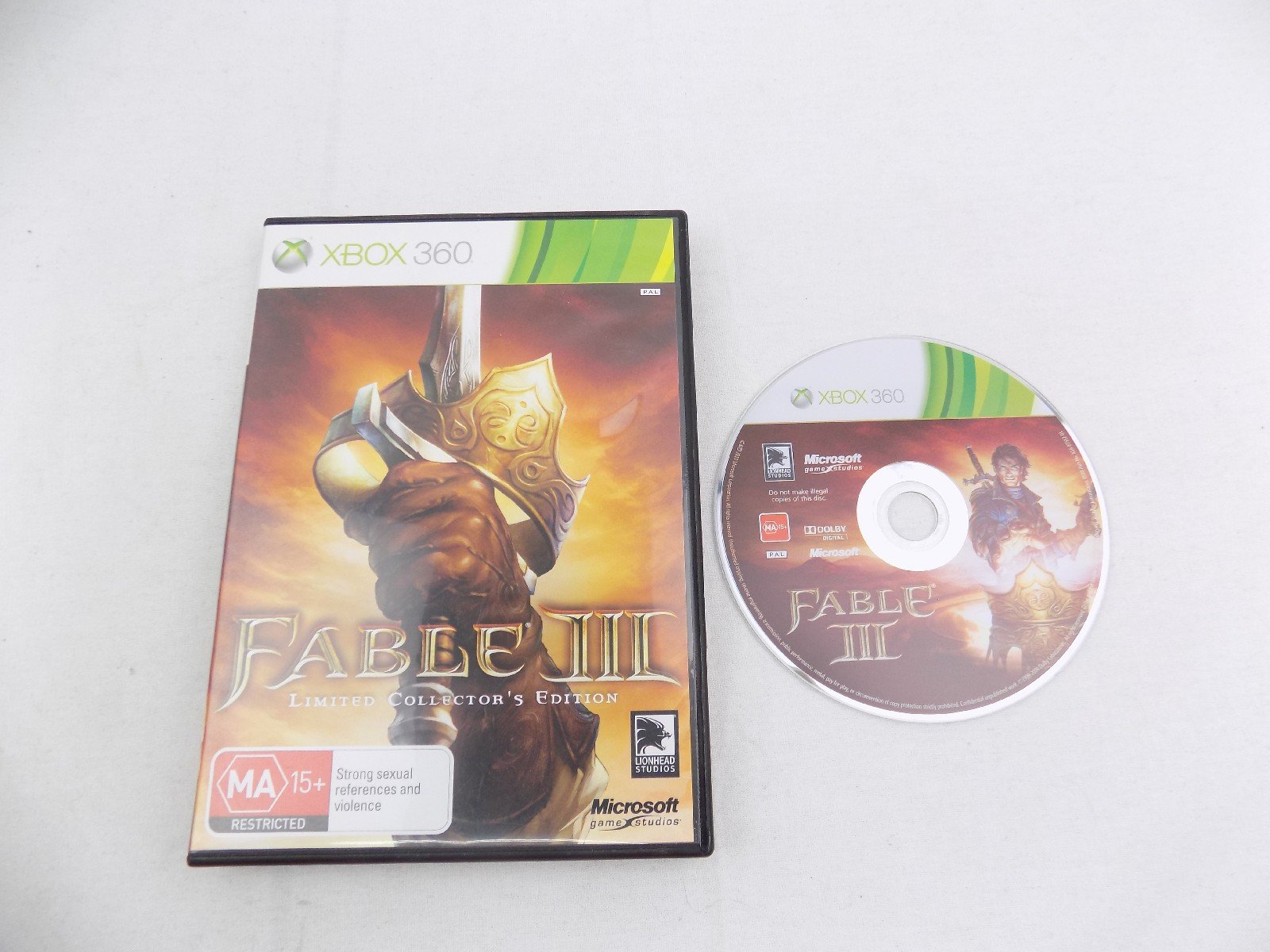Mint Disc Xbox 360 Fable III 3 Limited Collector's Edition - No Manual ...
