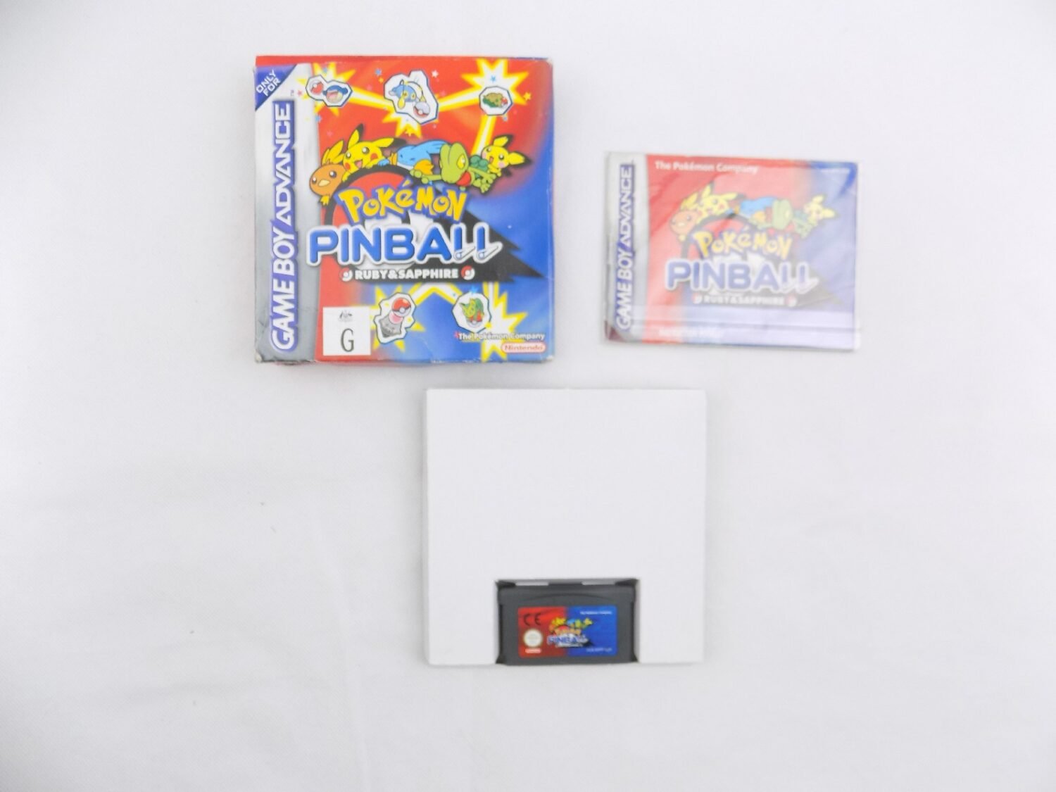 Boxed Gameboy Advance GBA Pokemon Pinball Ruby & Sapphire Inc Manual ...
