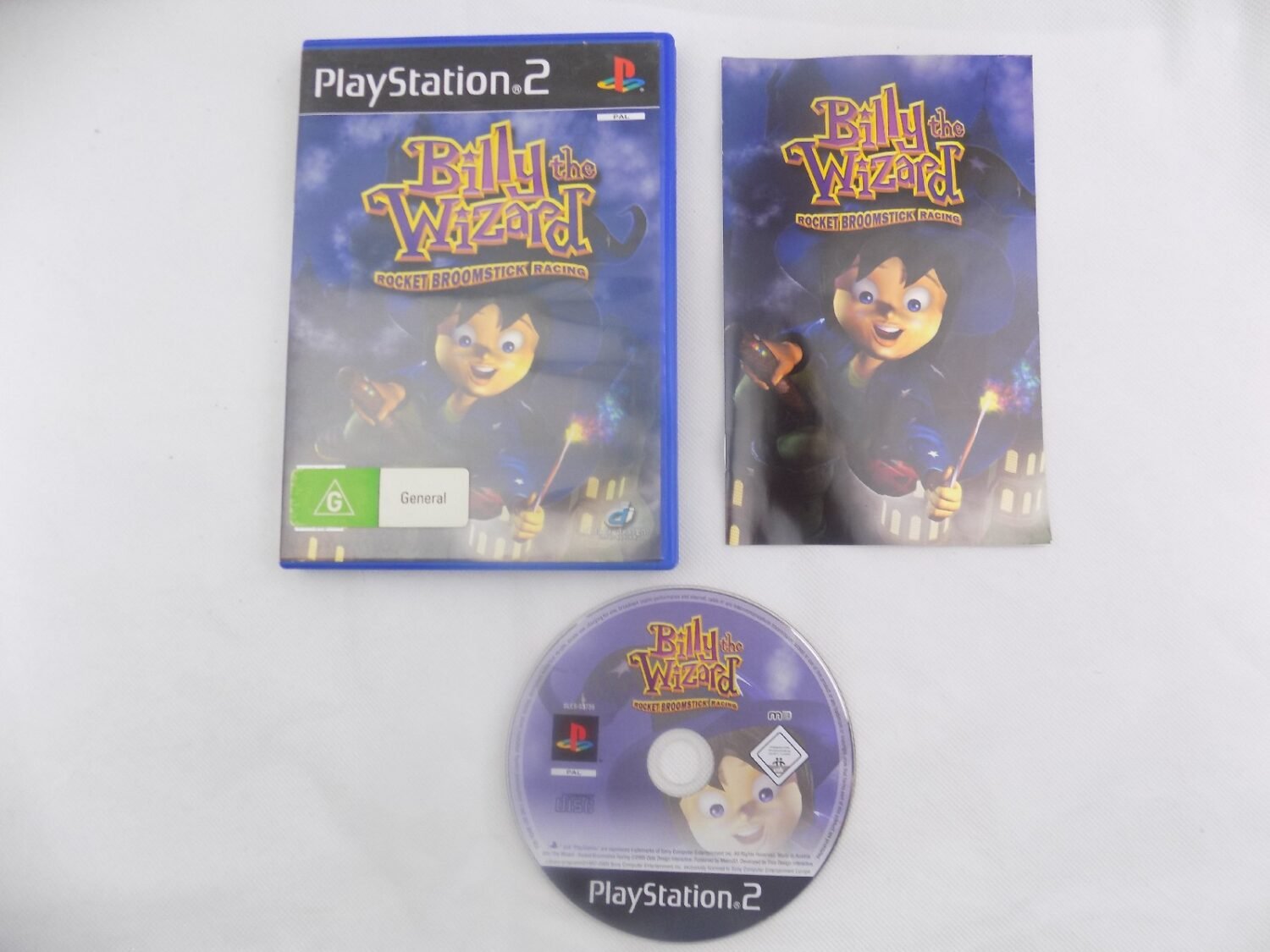 Mint Disc Playstation 2 Ps2 Billy The Wizard Rocket Broomstick Racing ...